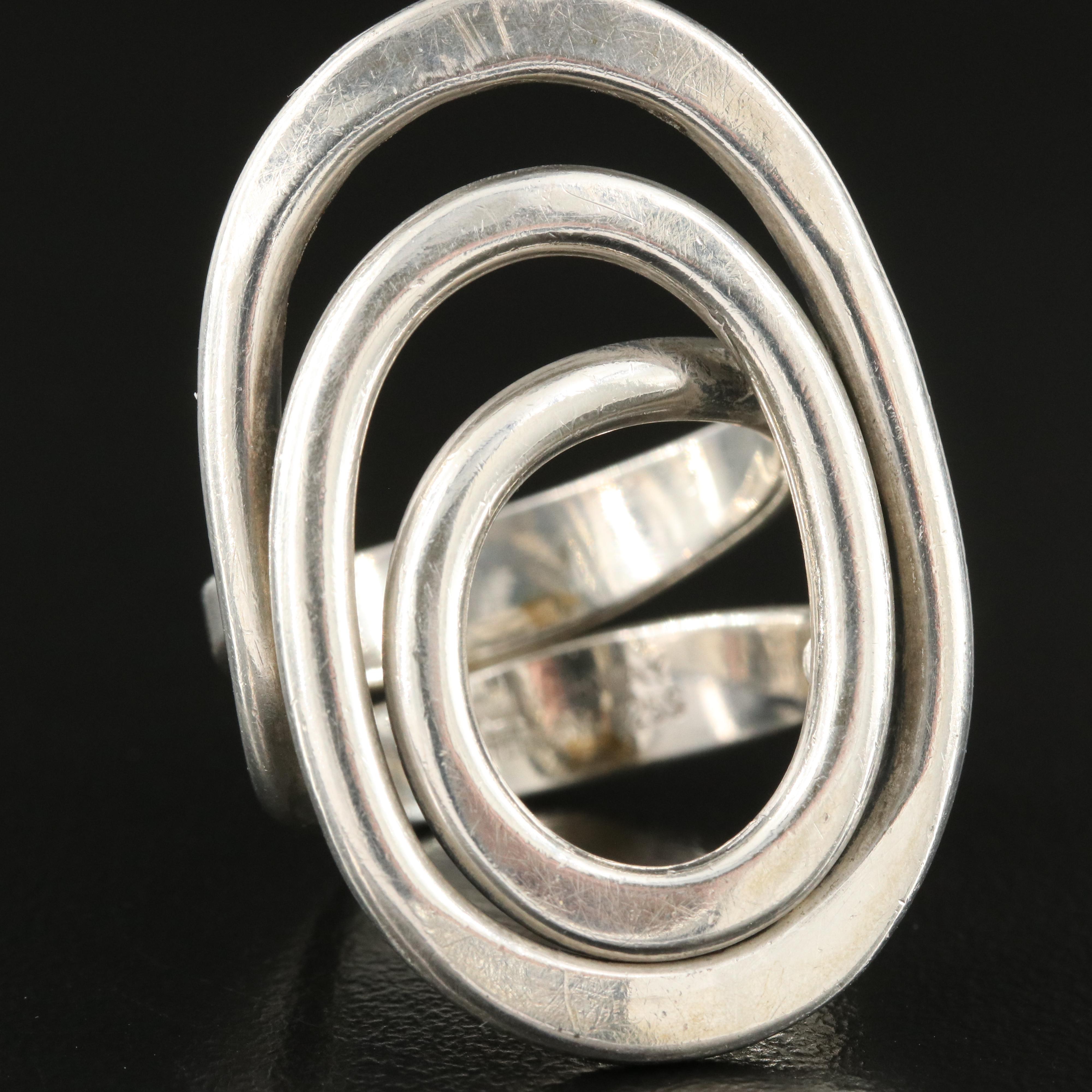 Anna Greta Eker Sterling Swirl Ring | EBTH