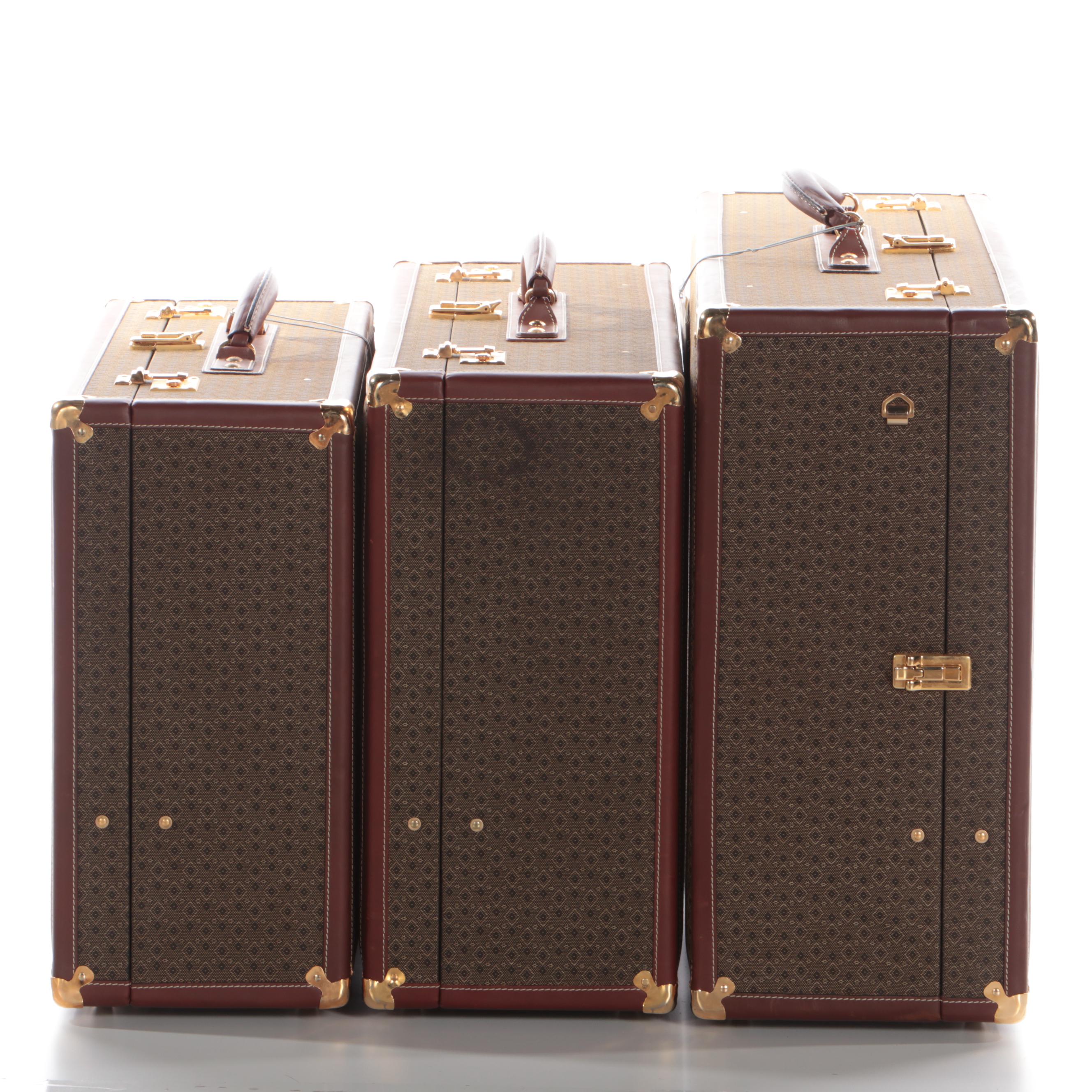 Hartmann Wings Collection Luggage Set in Diamond Monogram Jacquard and ...