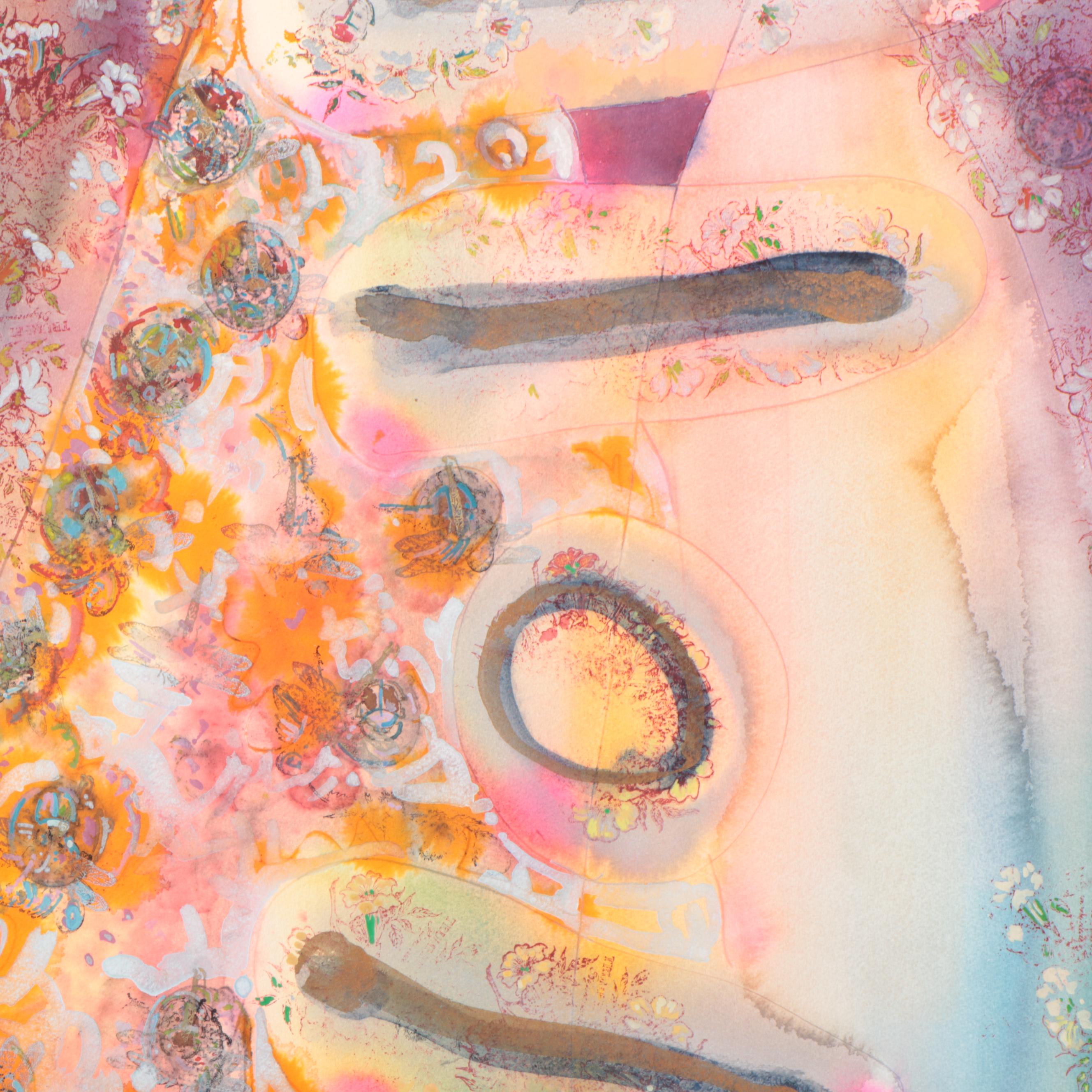 Sarah Roush Abstract Mixed Media Painting | EBTH