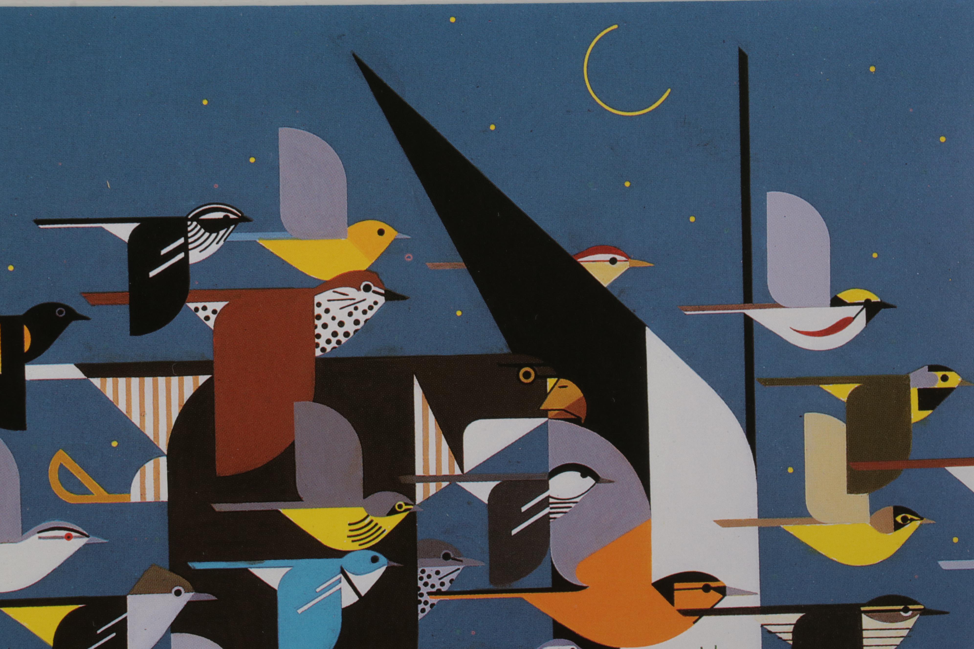 Offset Lithograph After Charley Harper "Mystery of the Missing Migrants ...