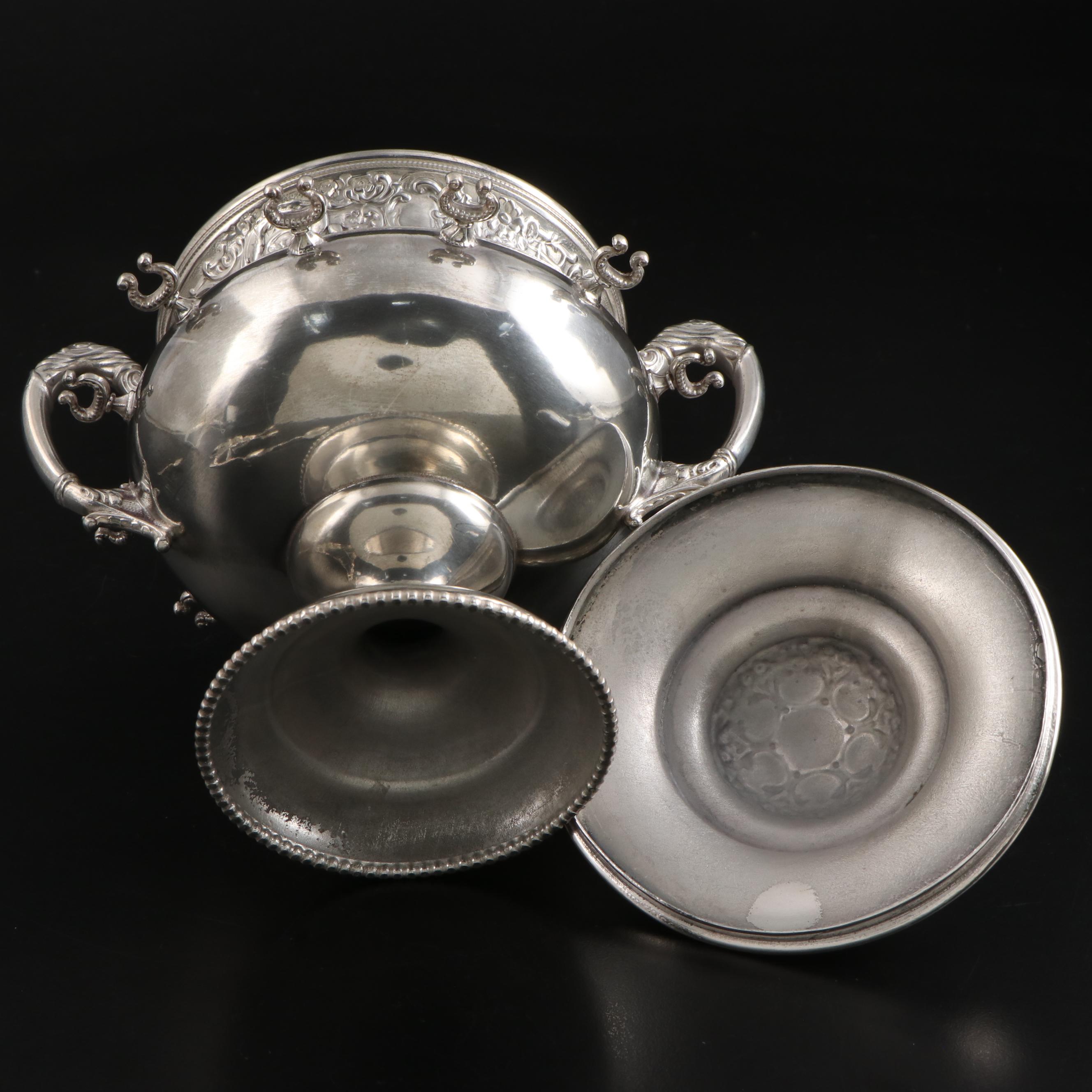Victorian Style Silver Plate Spooner with Sterling Silver Spoons | EBTH