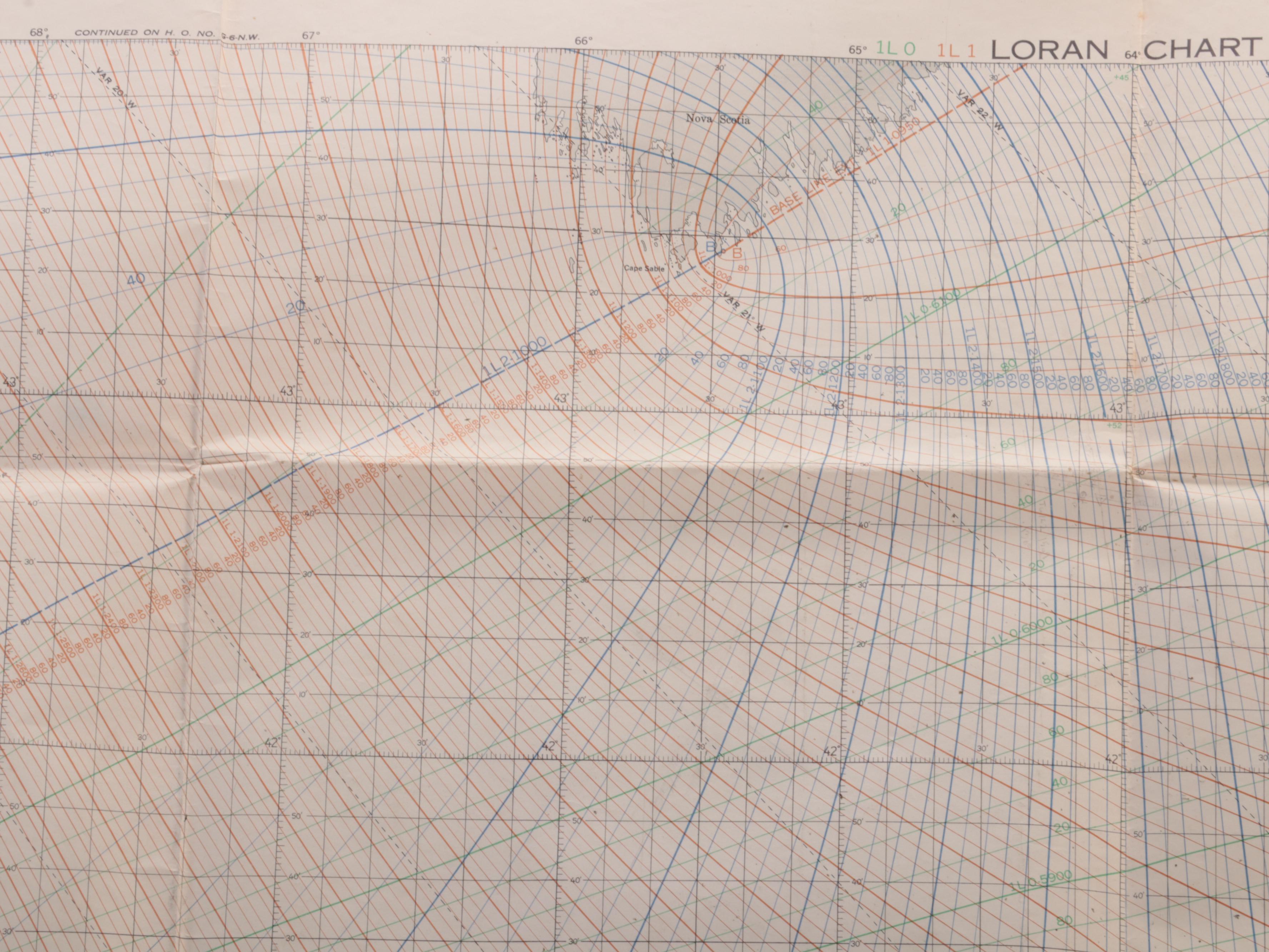 World War II U.S. Navy Atlantic Convoy LORAN Chart Maps | EBTH