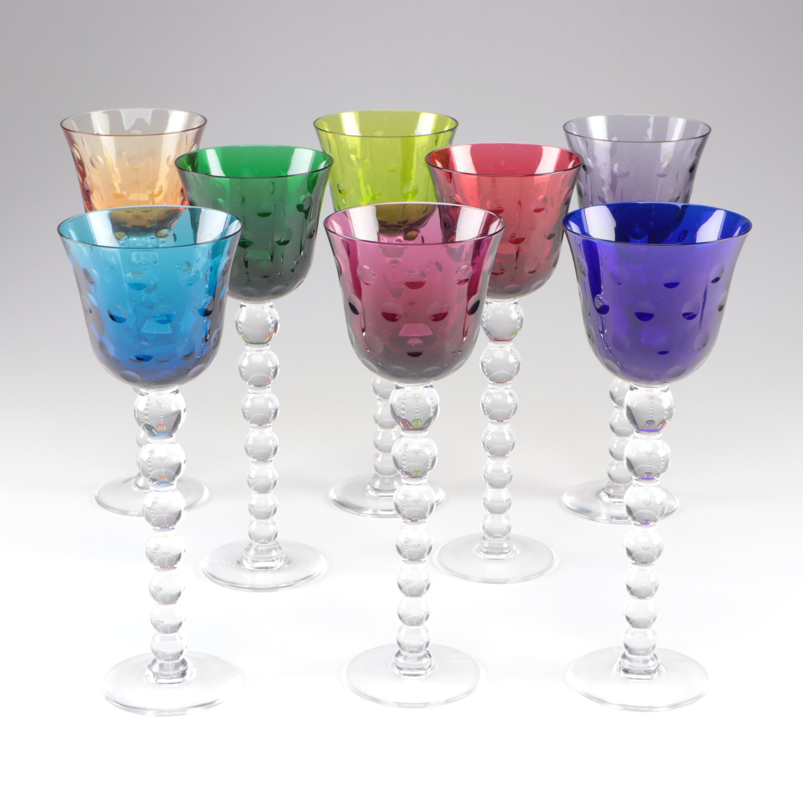 St. Louis Crystal "Bubbles" Hock Wine Stemware | EBTH