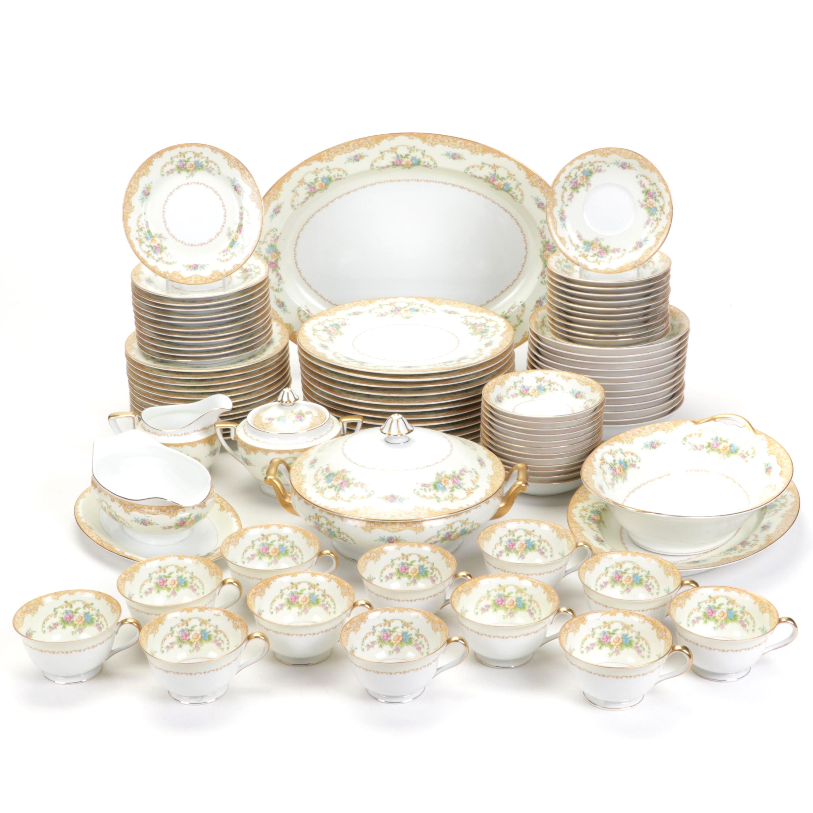 Noritake "Mimi" Porcelain Dinnerware and Serveware, Early to Mid 20th ...