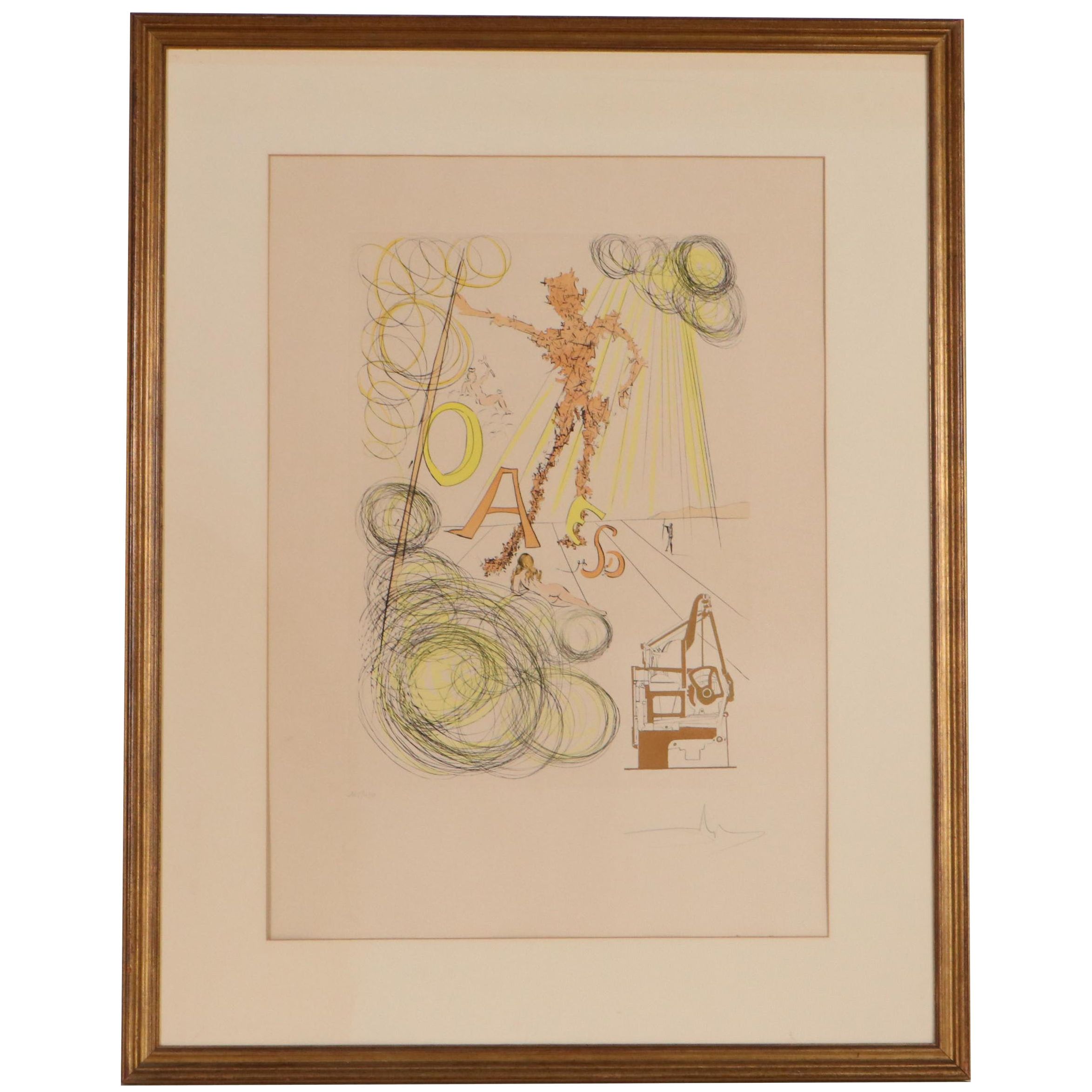 Salvador Dalí Etching "La Linotype," 1975 | EBTH