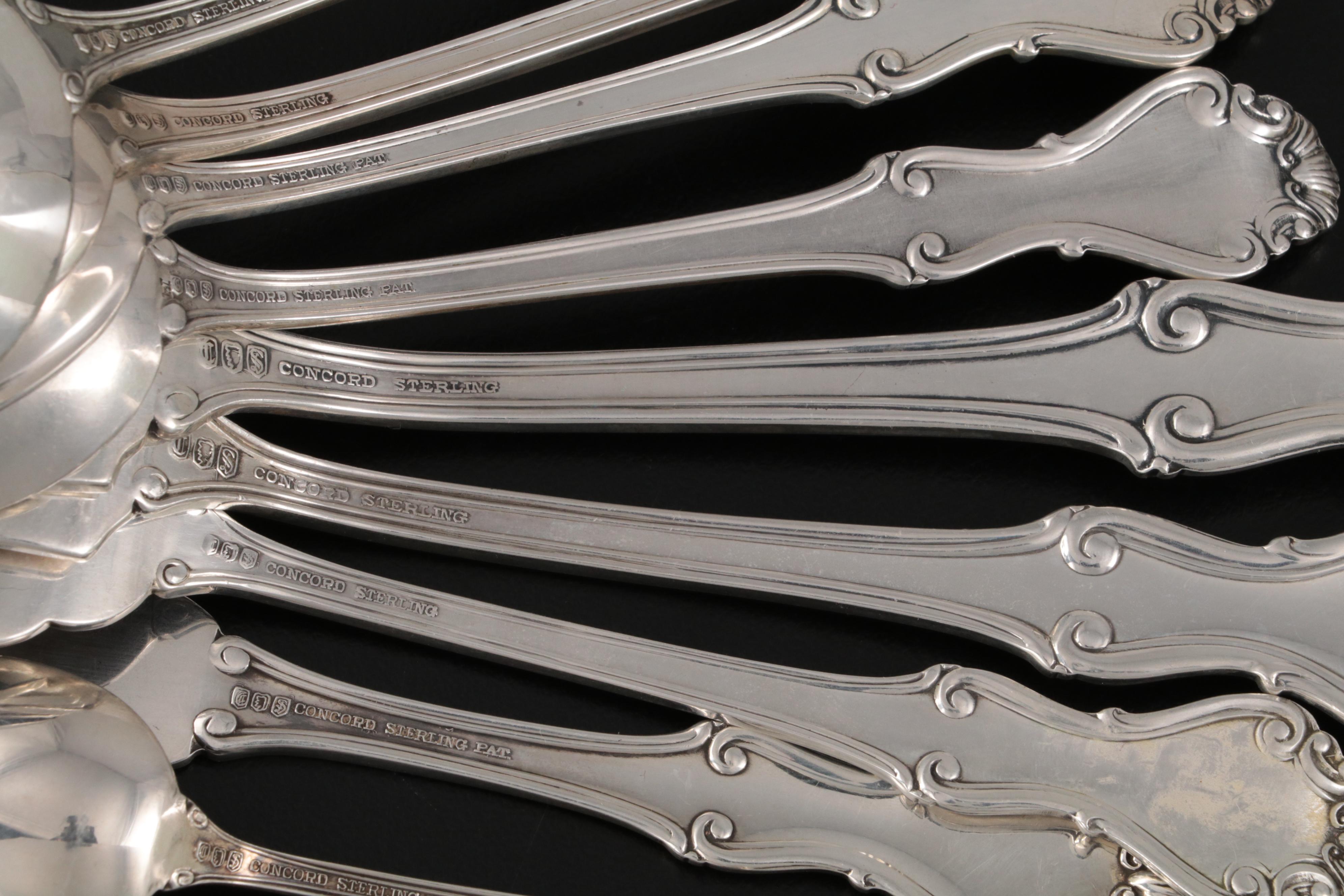 Concord "Georgian Shell" Sterling Silver Flatware and Utensils, Mid ...