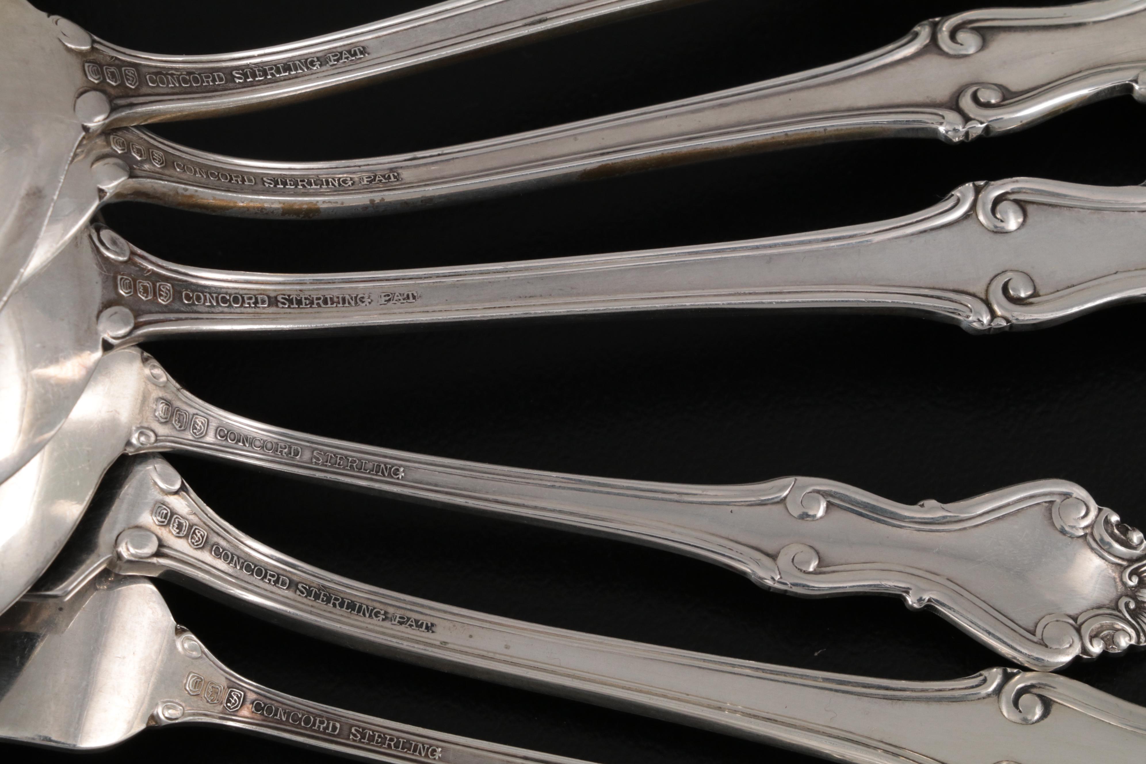 Concord "Georgian Shell" Sterling Silver Flatware and Utensils, Mid ...