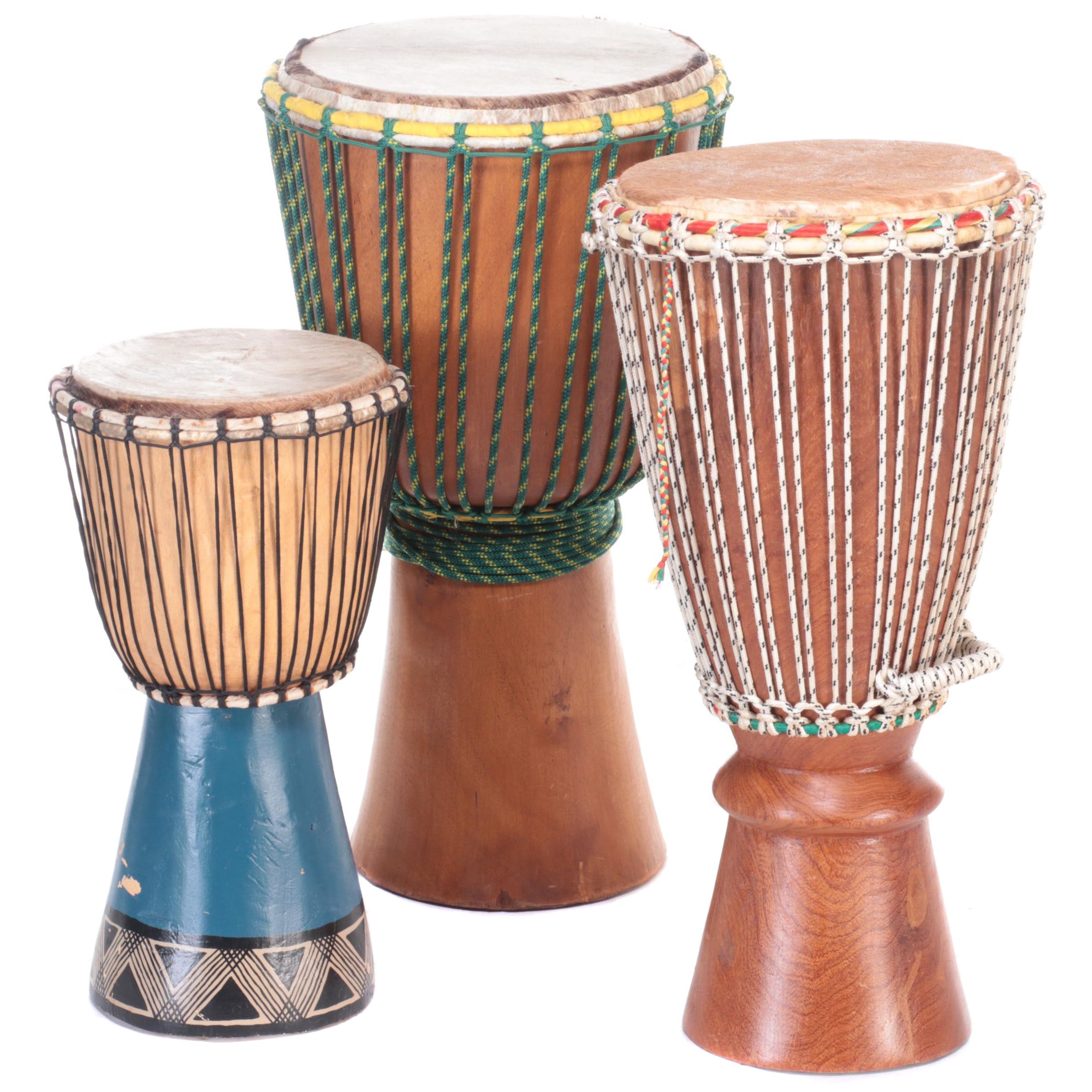 Hand-Crafted Djembe Drums in Three Sizes | EBTH