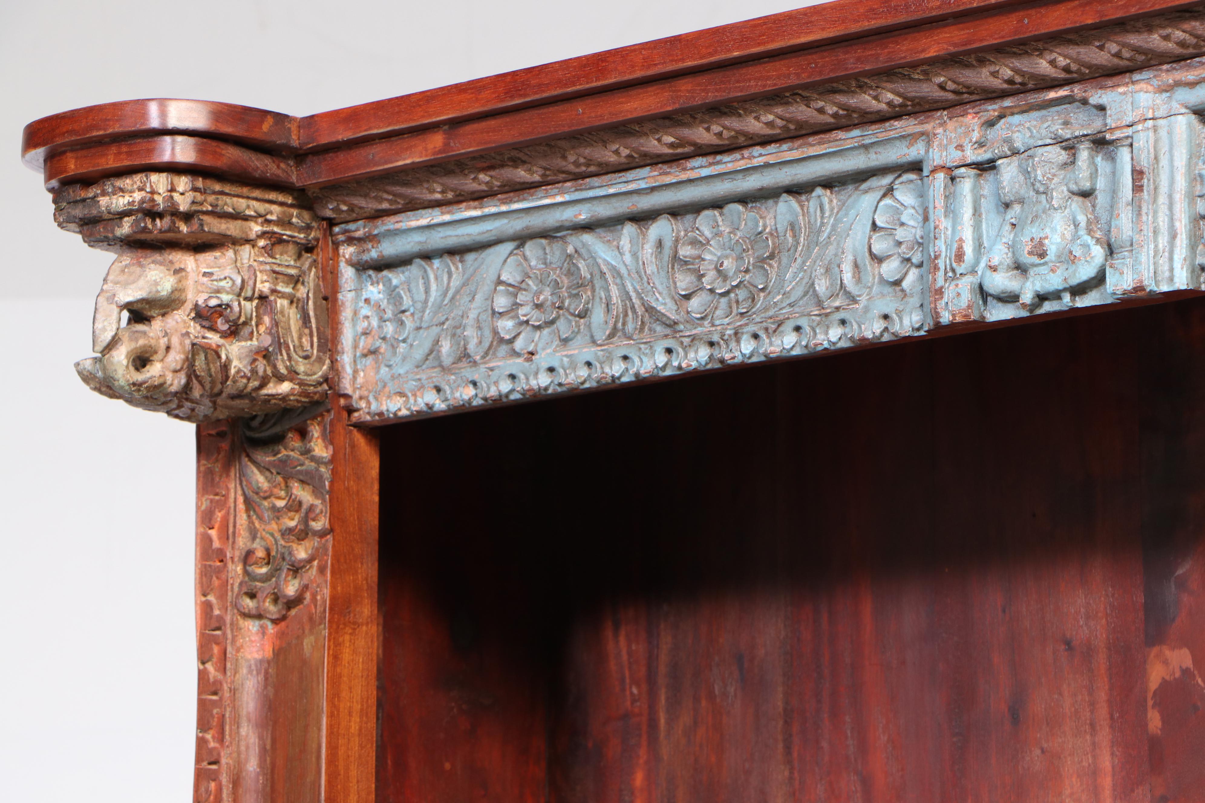 East Indian Carved Bookcase Cabinet | EBTH