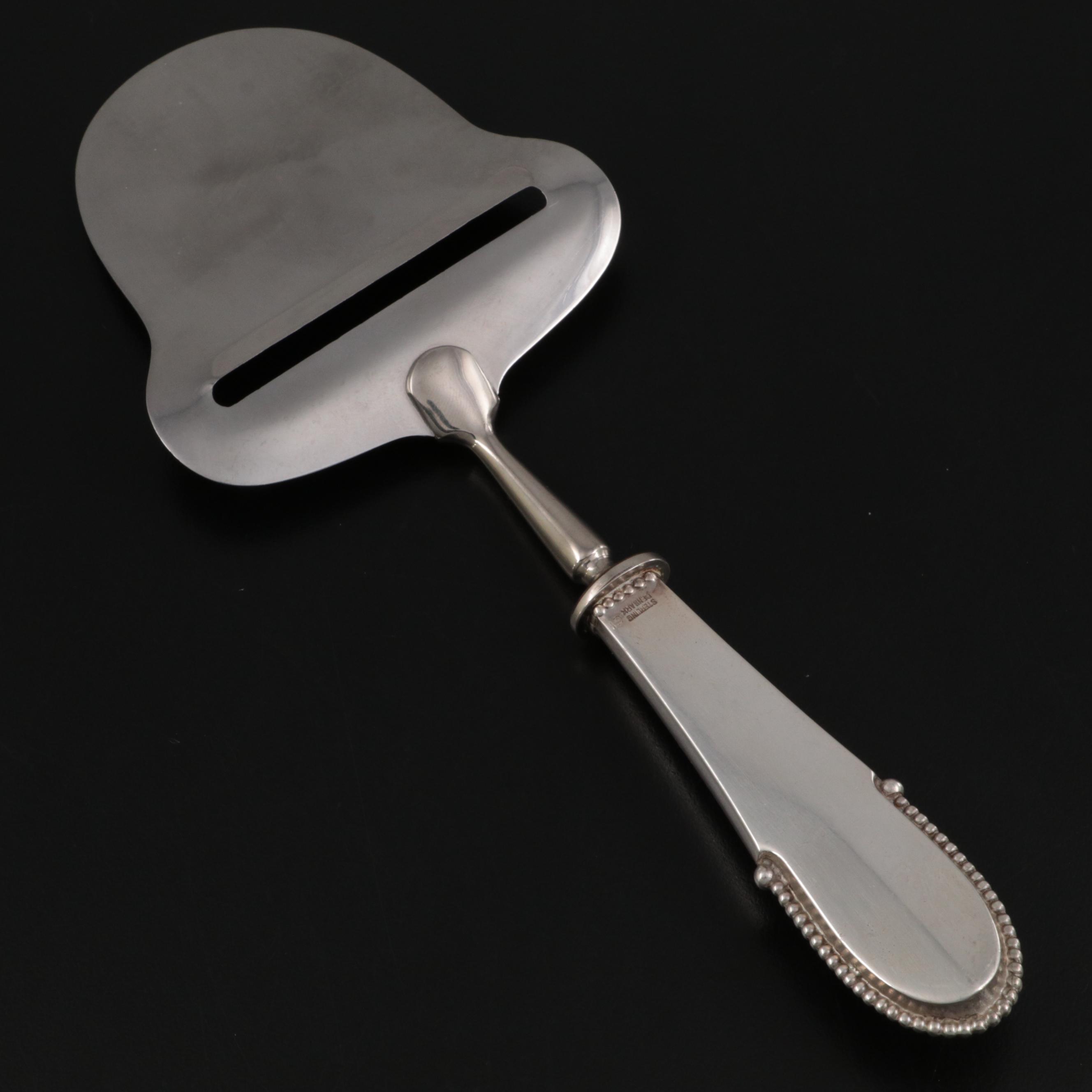 Georg Jensen "Beaded" Sterling Silver Cheese Slicer, Early 20th Century ...