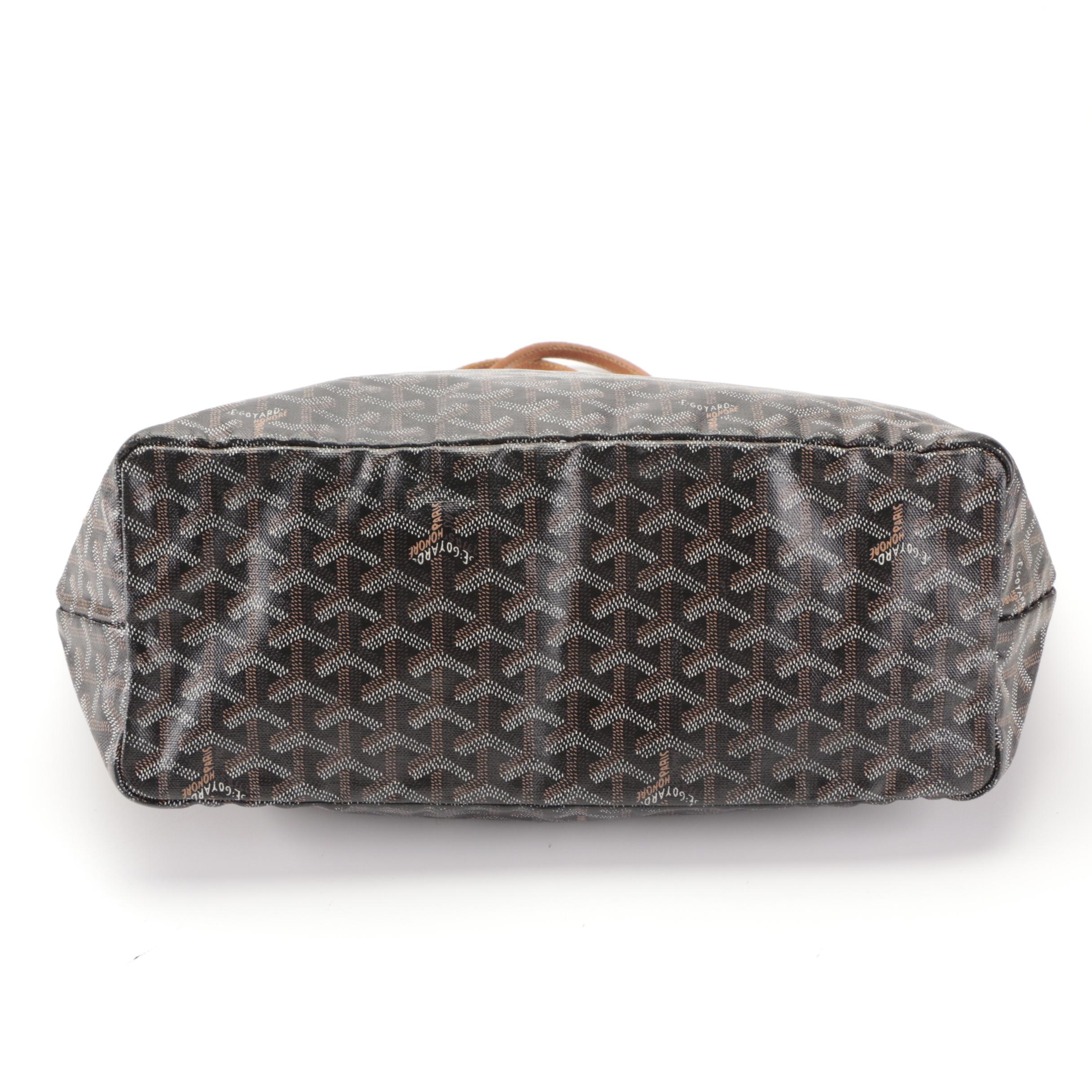 Goyard Saint Louis Tote Bag and Pouch in Goyardine Canvas and Leather ...