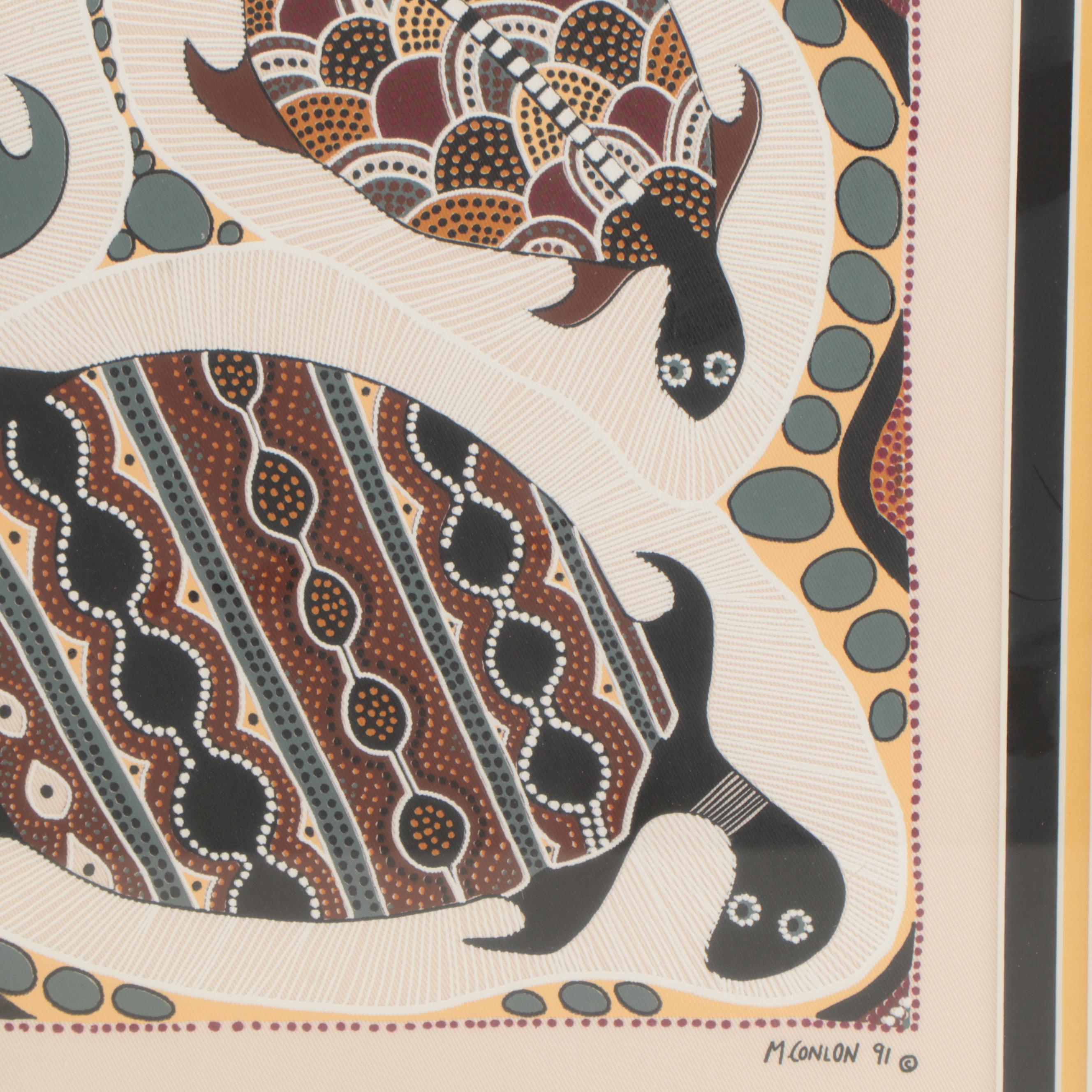 Max Conlon Acrylic Painting "Turtles Laying Eggs," 1991 | EBTH