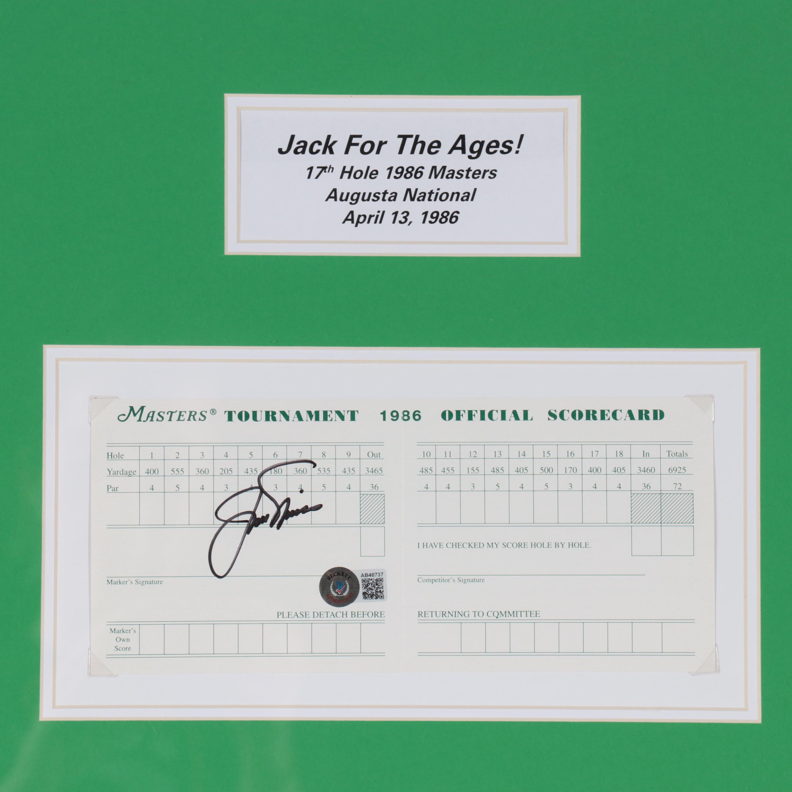 Signed 1986 Jack Nicklaus Masters Augusta National Score Card | EBTH
