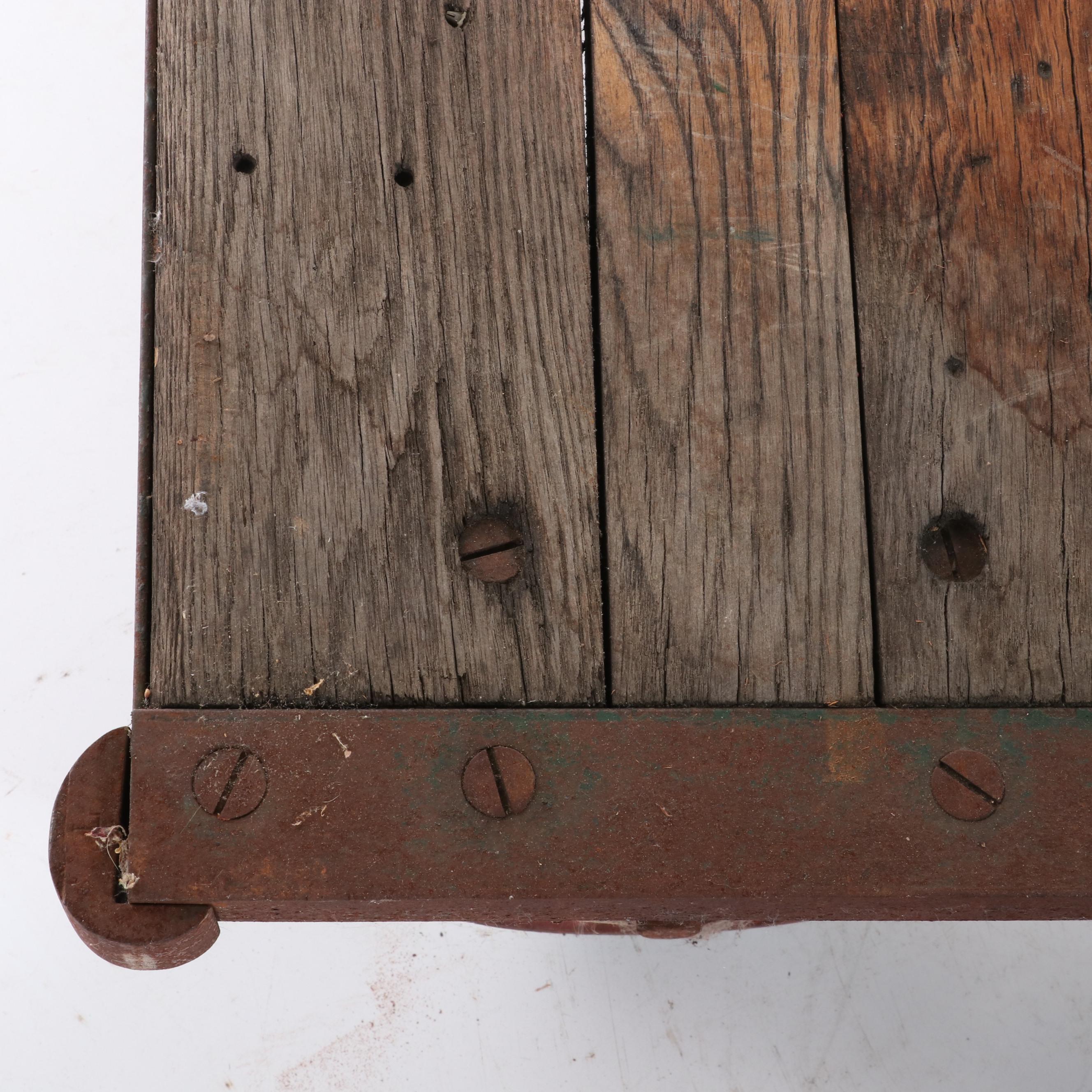 Industrial Oak and Iron Warehouse Cart, Early to Mid 20th Century | EBTH