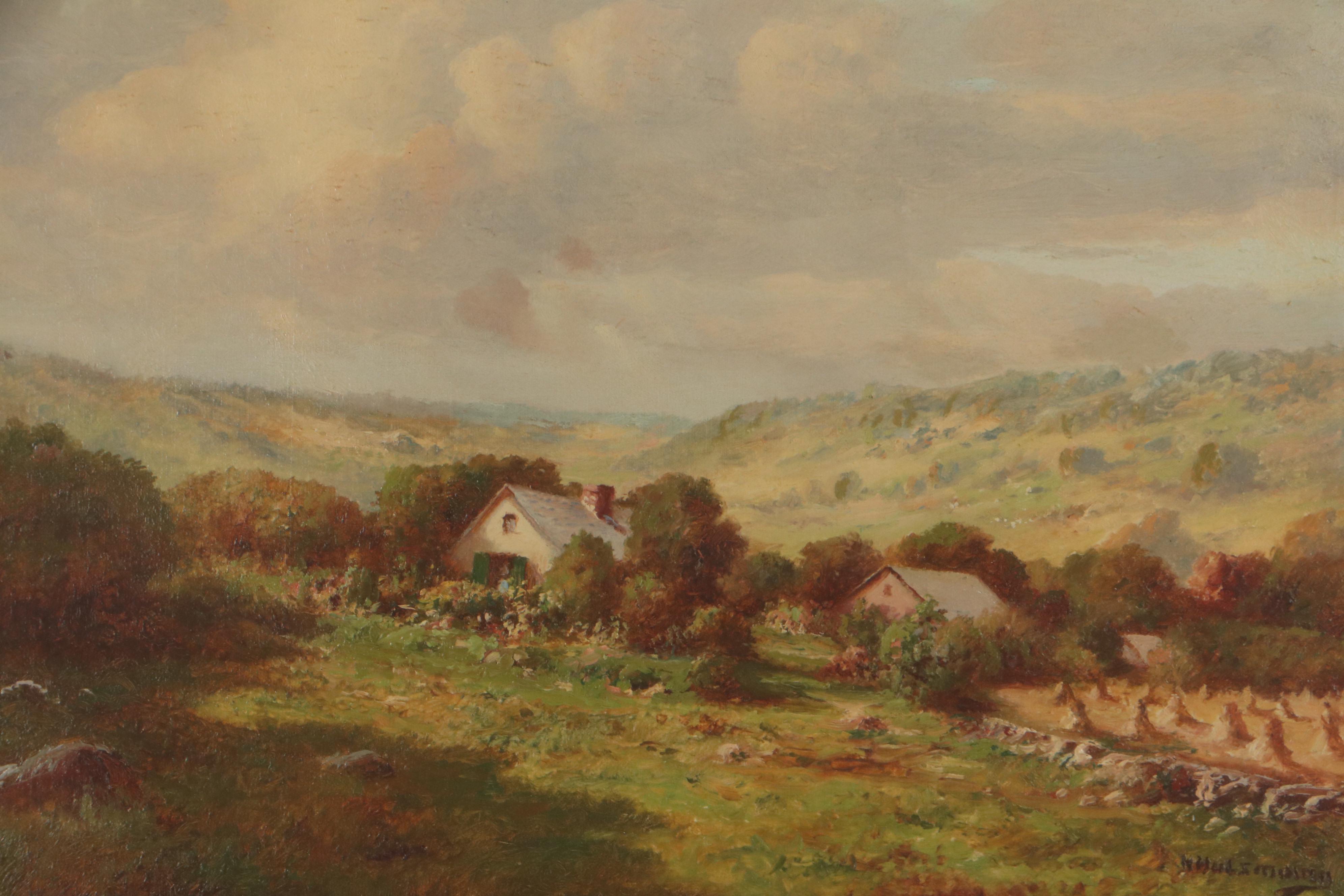 Henry Hulsmann Country Landscape Oil Painting, Early 20th Century | EBTH