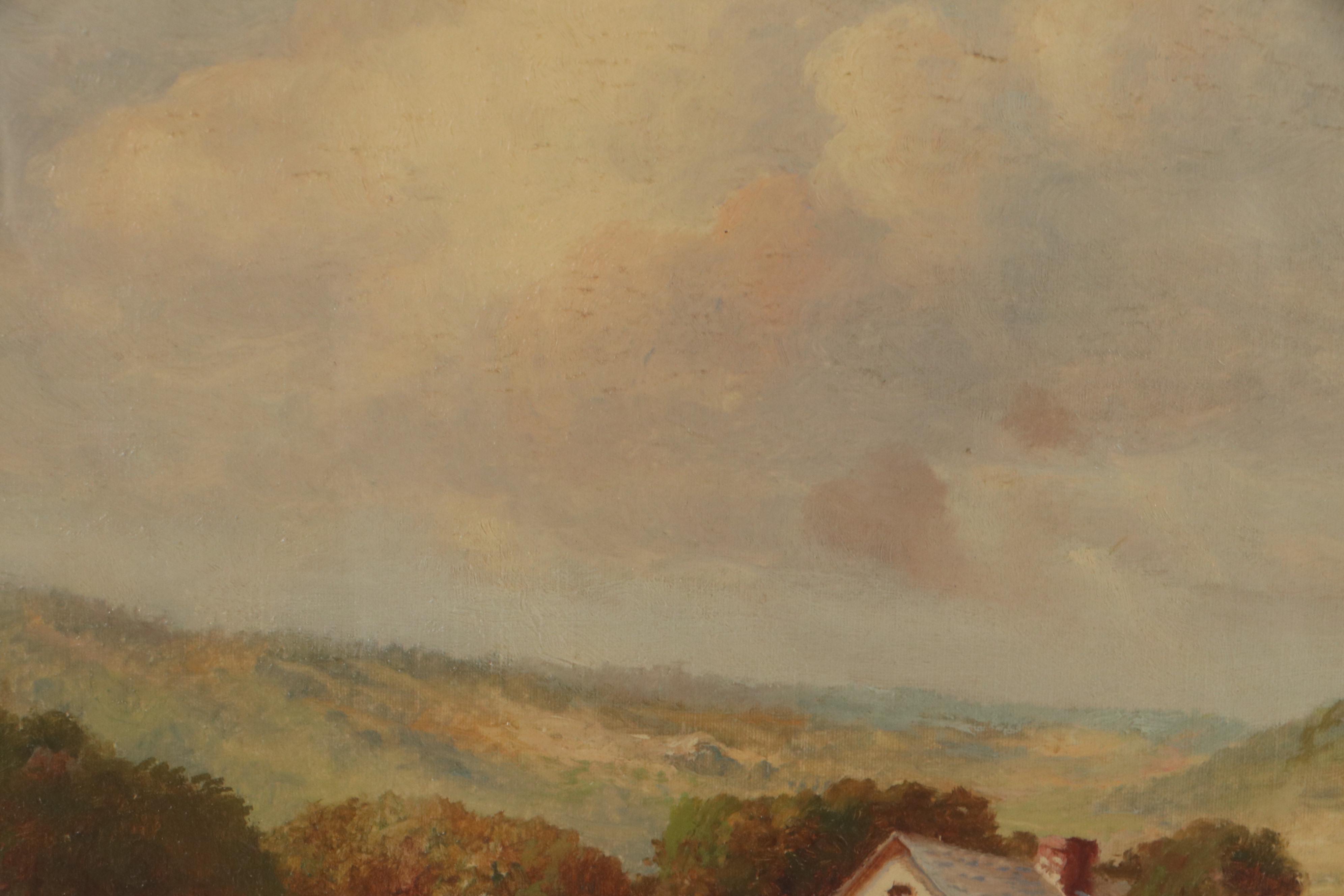 Henry Hulsmann Country Landscape Oil Painting, Early 20th Century | EBTH