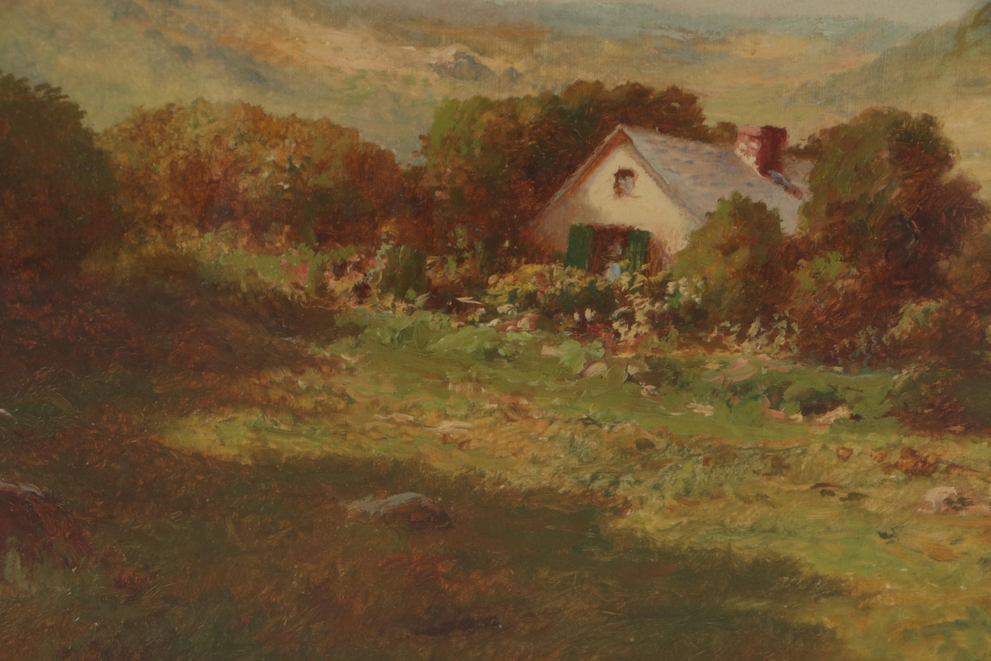 Henry Hulsmann Country Landscape Oil Painting, Early 20th Century | EBTH