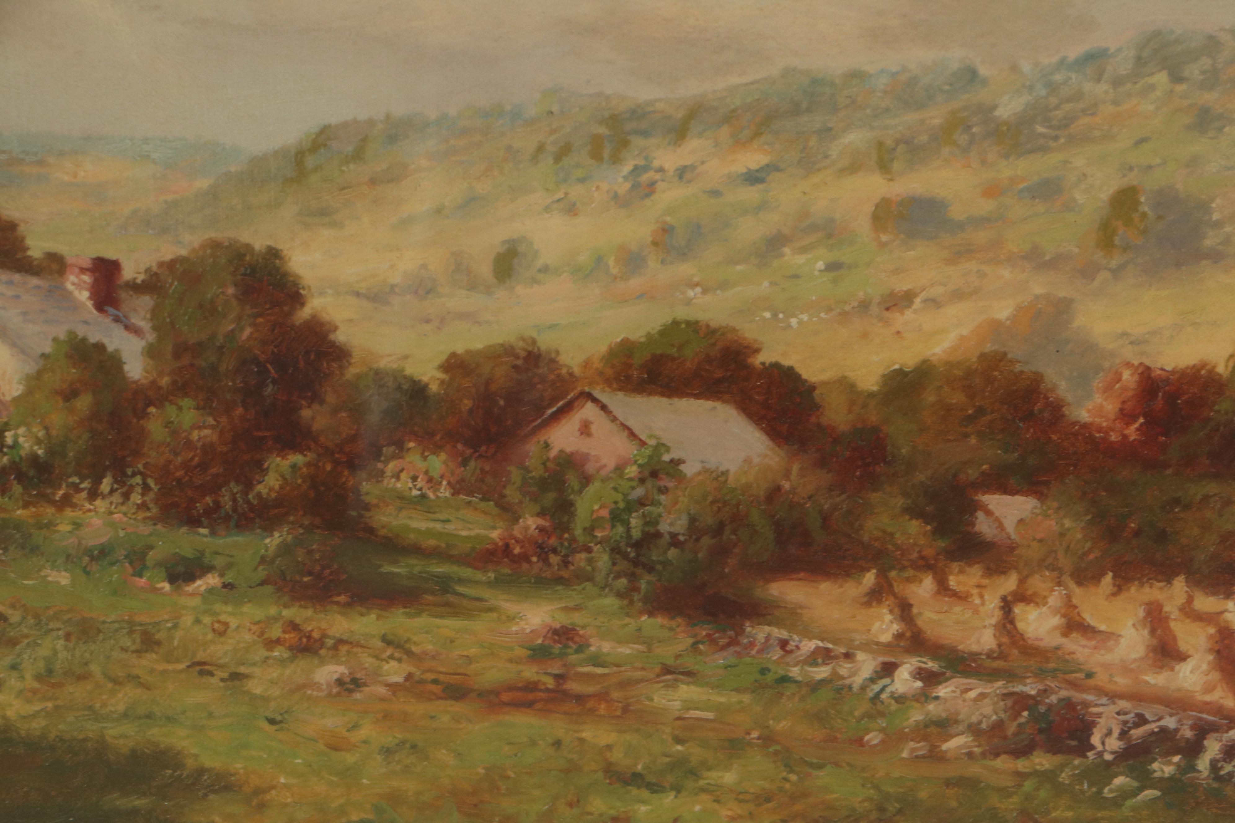 Henry Hulsmann Country Landscape Oil Painting, Early 20th Century | EBTH