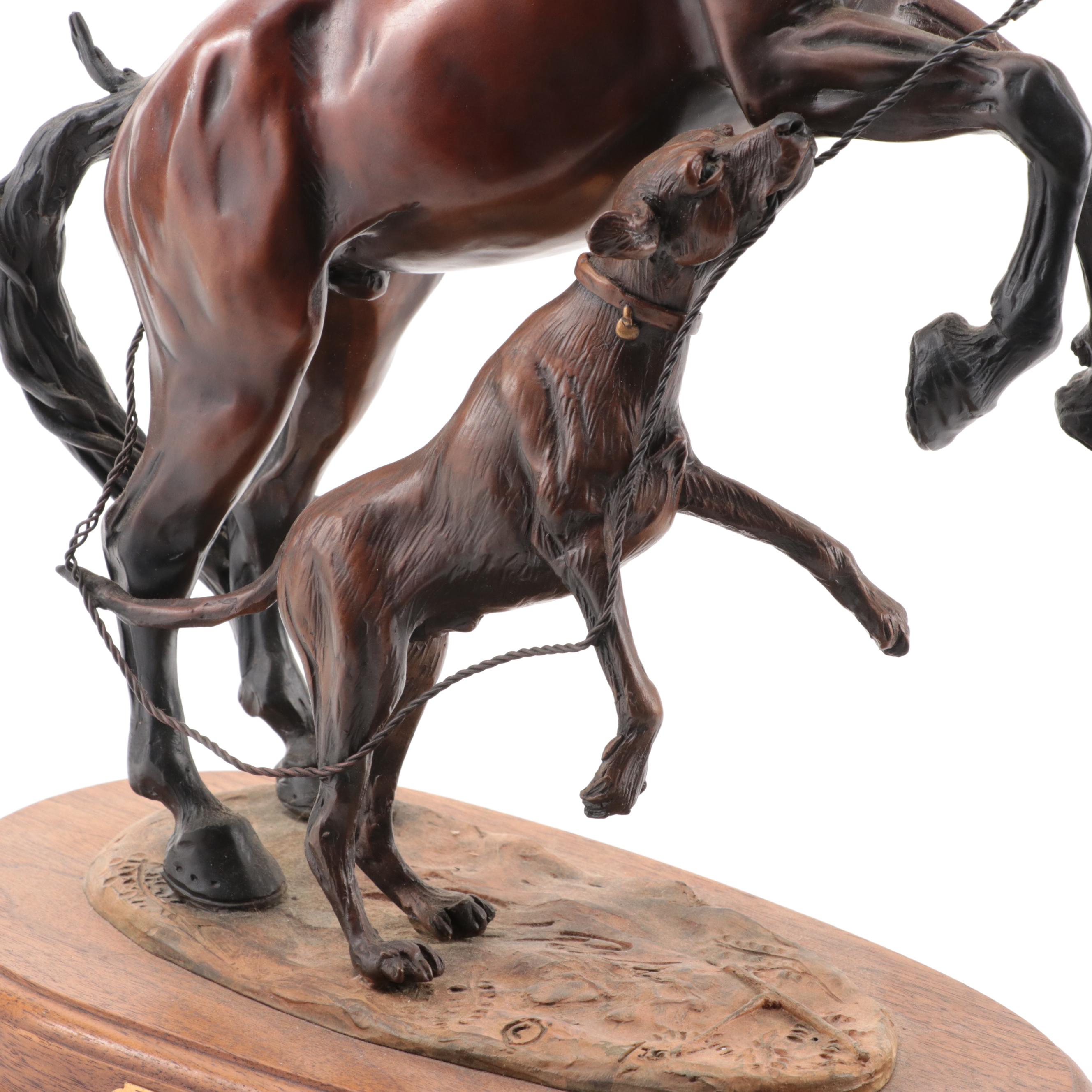 Bronze Sculpture After Bob Parks "Tug of War," Late 20th Century | EBTH