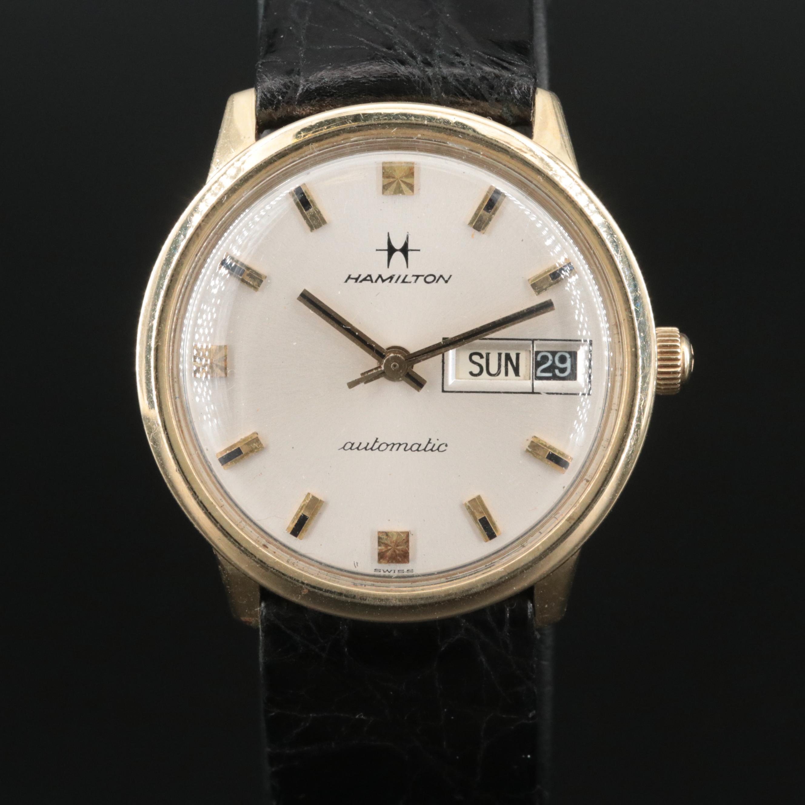 14K Hamilton Day/Date Automatic Wristwatch | EBTH