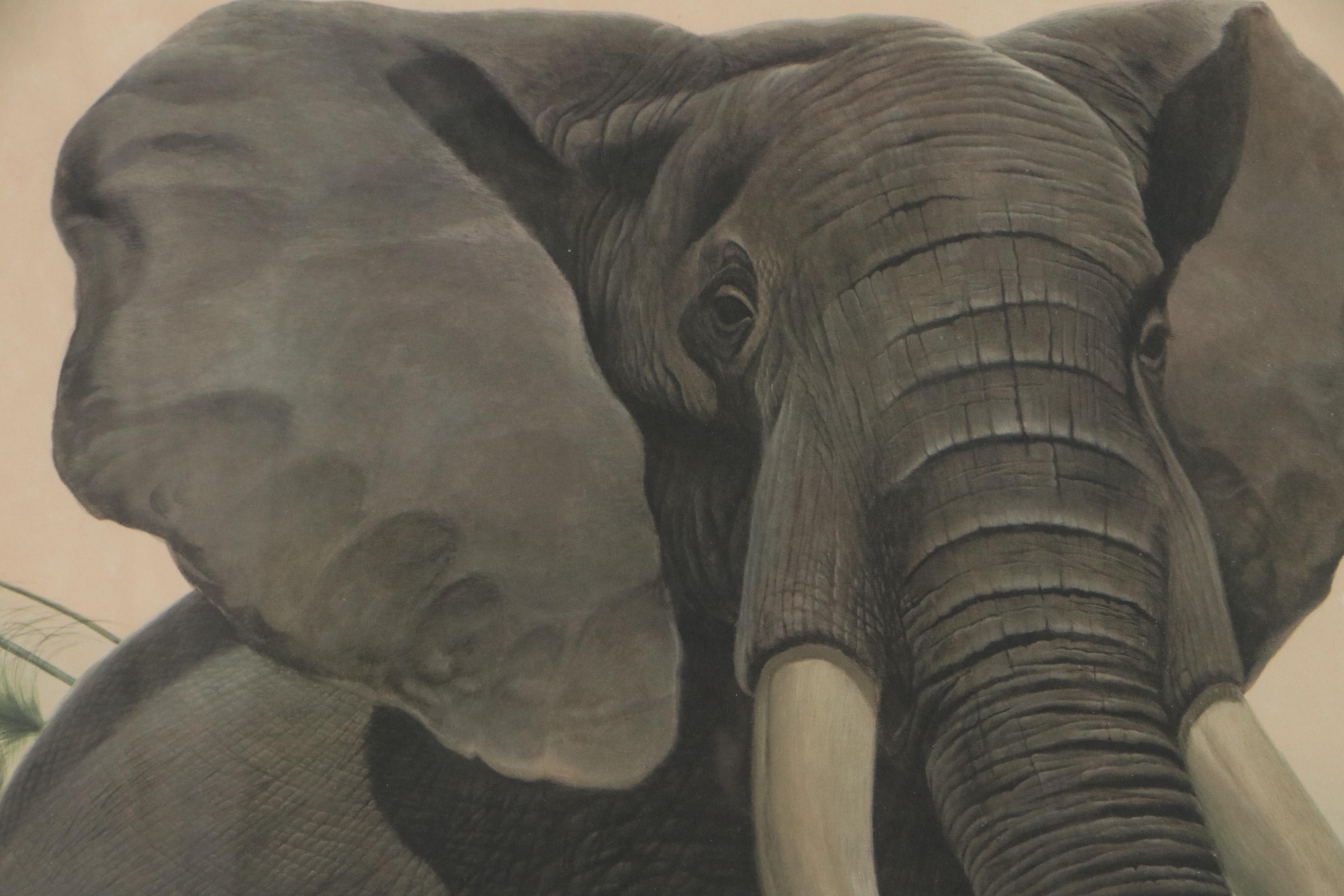 John Ruthven Offset Lithograph "African Elephants" | EBTH