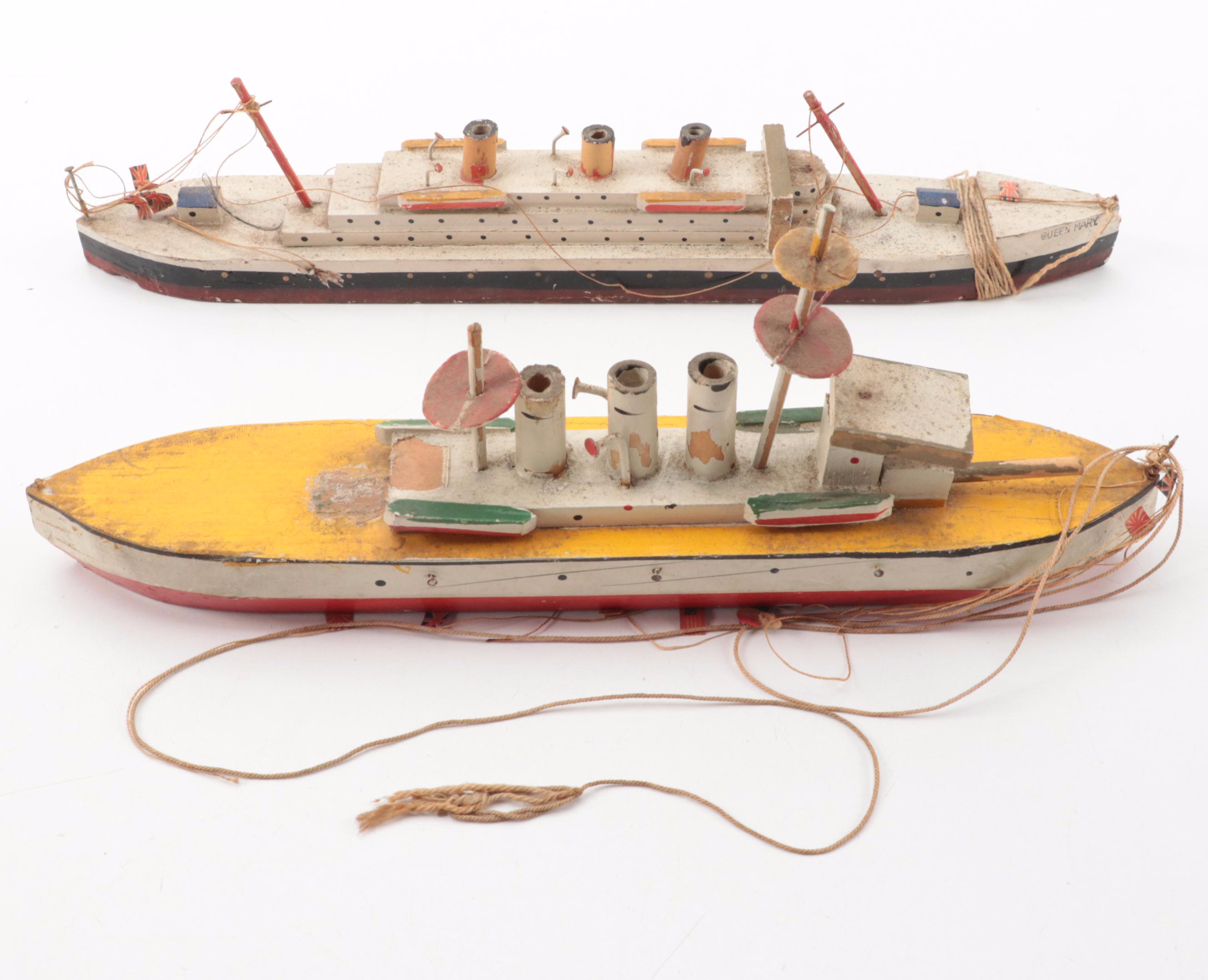 Three Wooden Steam Ship Models | EBTH