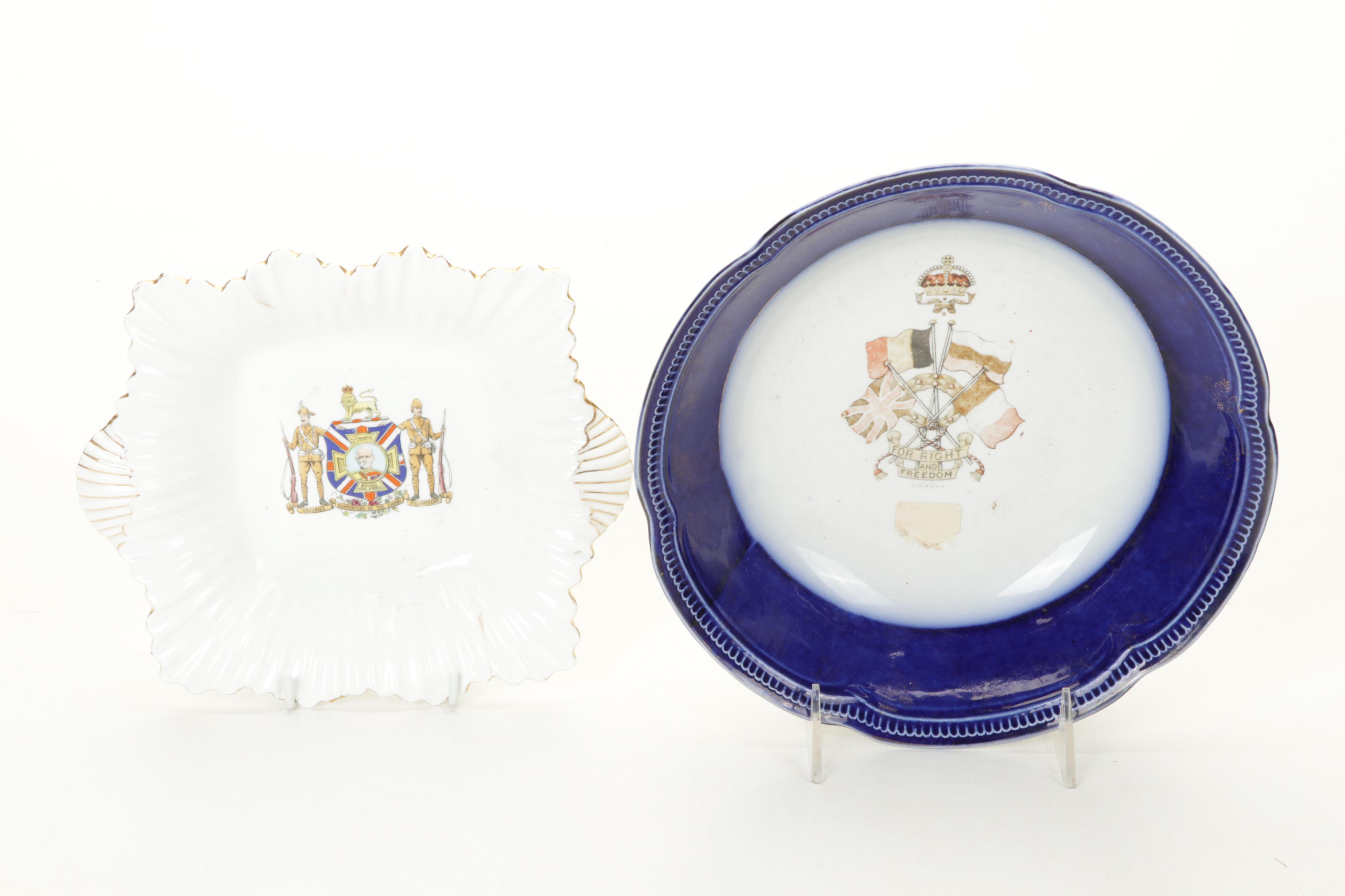 WWI Theme British Military Commemorative Tea Cups and Saucers | EBTH