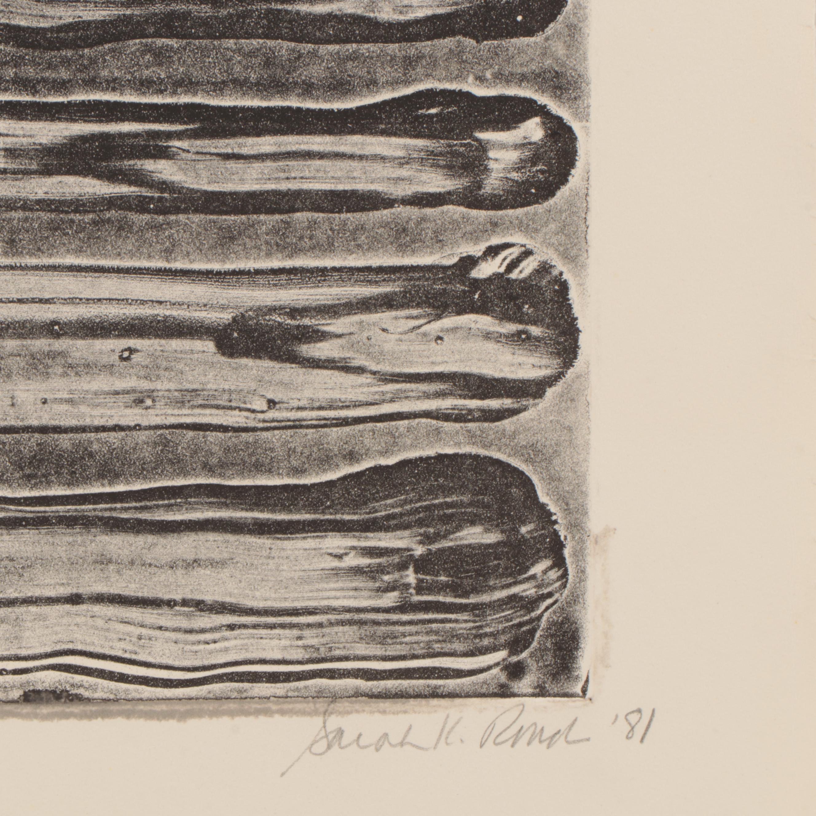 Sarah Roush Abstract Etchings "Only Want Neon" | EBTH