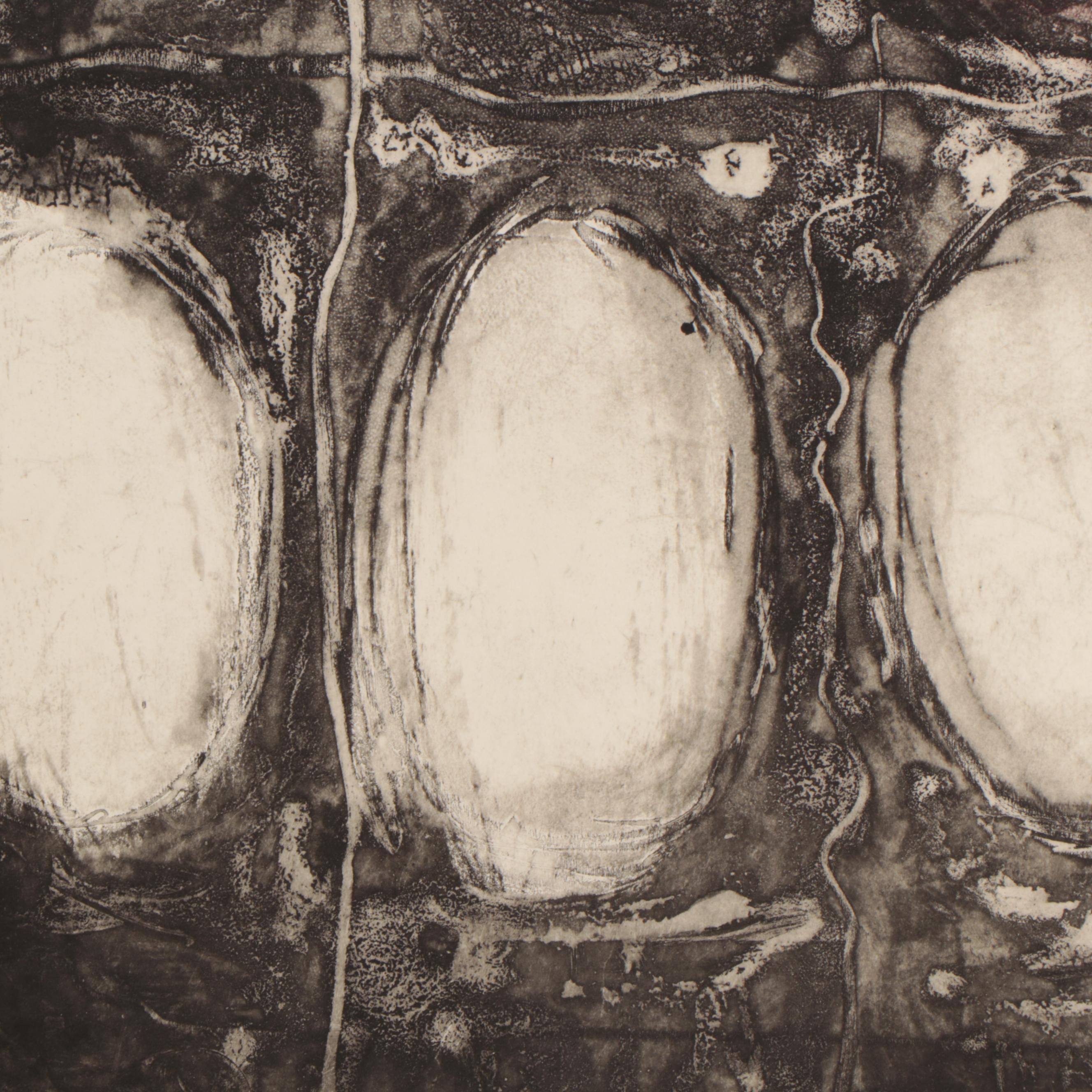 Sarah Roush Abstract Etchings "Only Want Neon" | EBTH