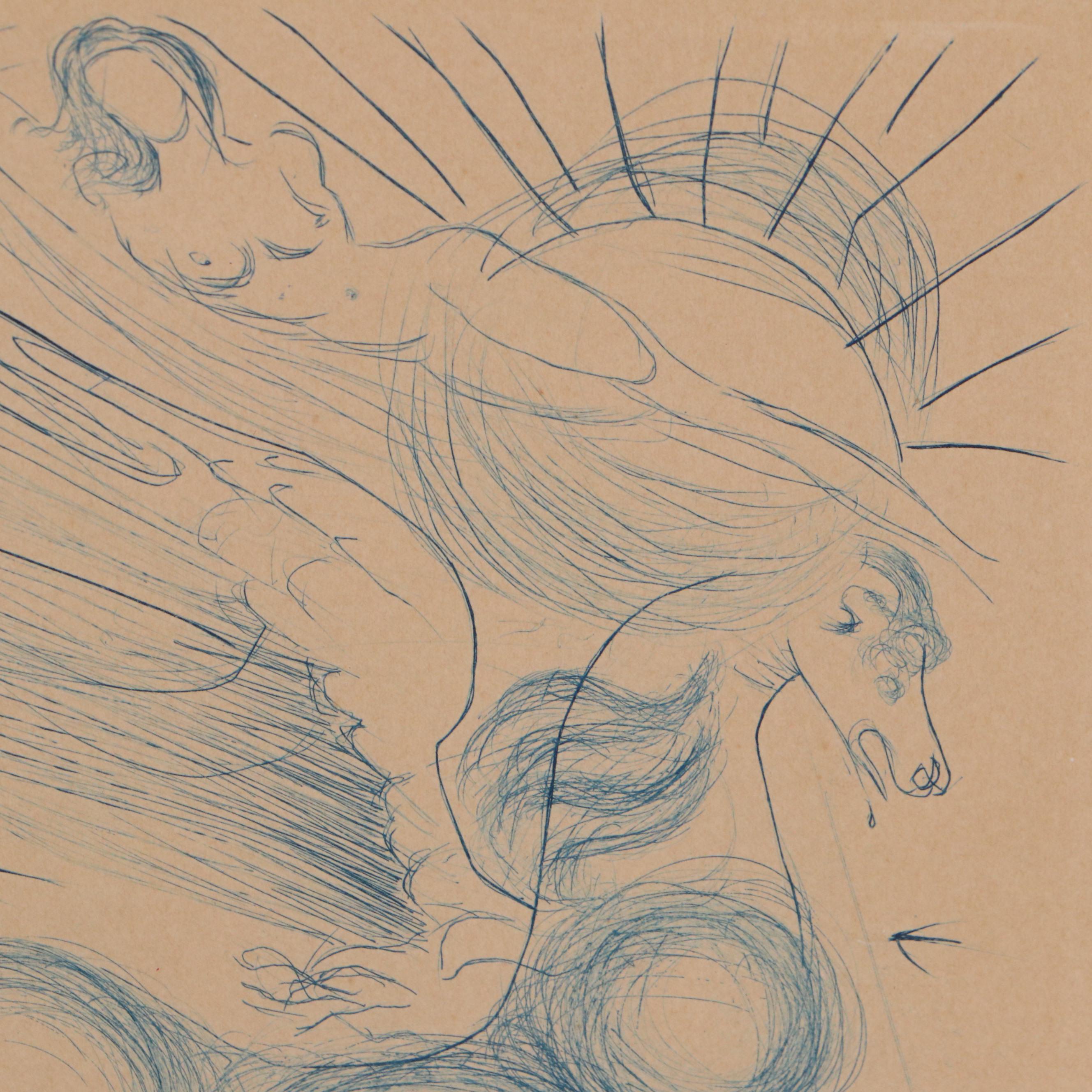 Salvador Dalí Etching "Pegasus in Flight With an Angel" | EBTH