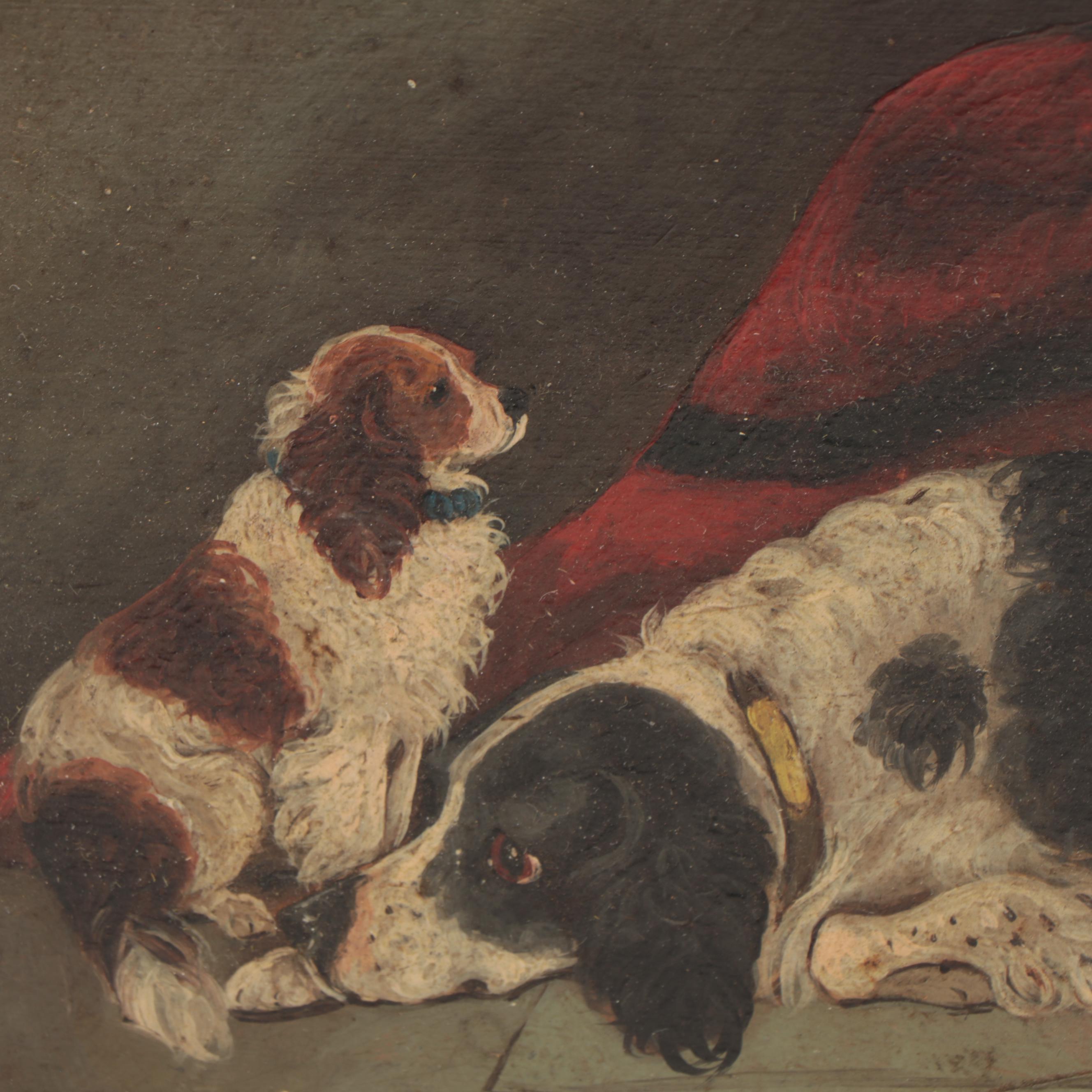 George Armfield Oil Painting of Dogs in an Interior, 1873 | EBTH