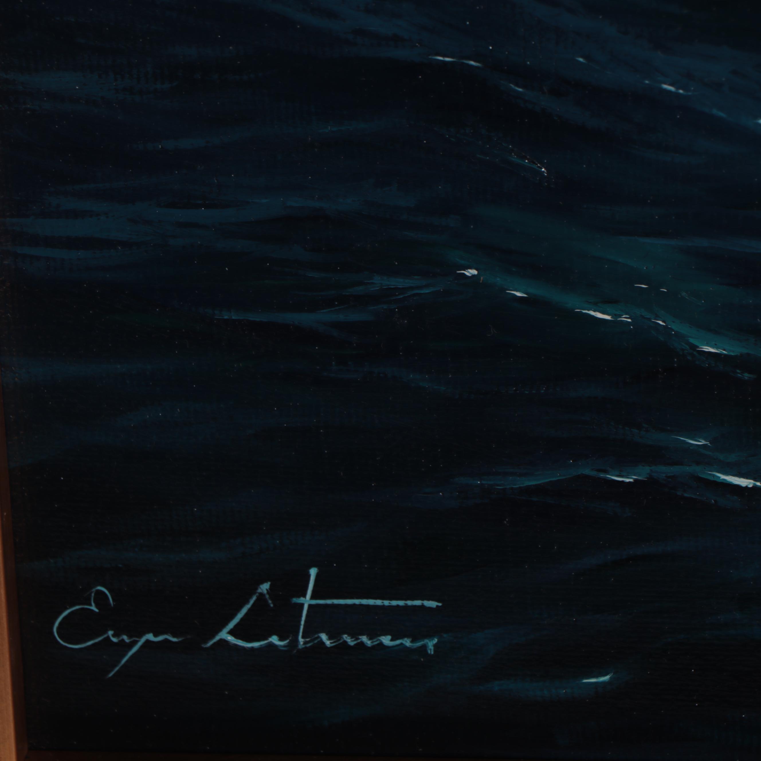 Jevgenijus Litvinas Oil Painting "Moonlight," 2022 | EBTH