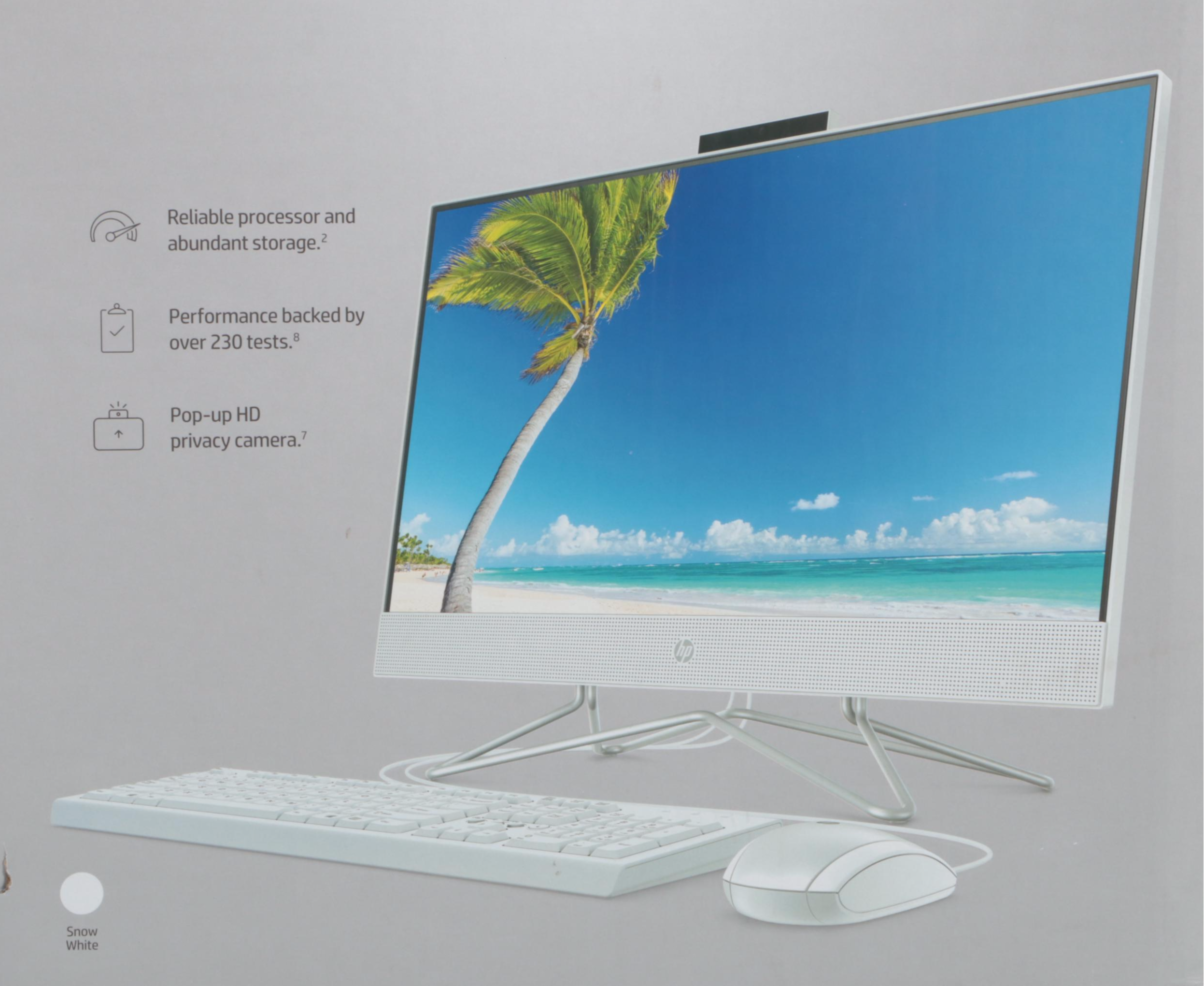 HP 24" All-in-One 512GB Windows PC Computer with Wired Keyboard and ...