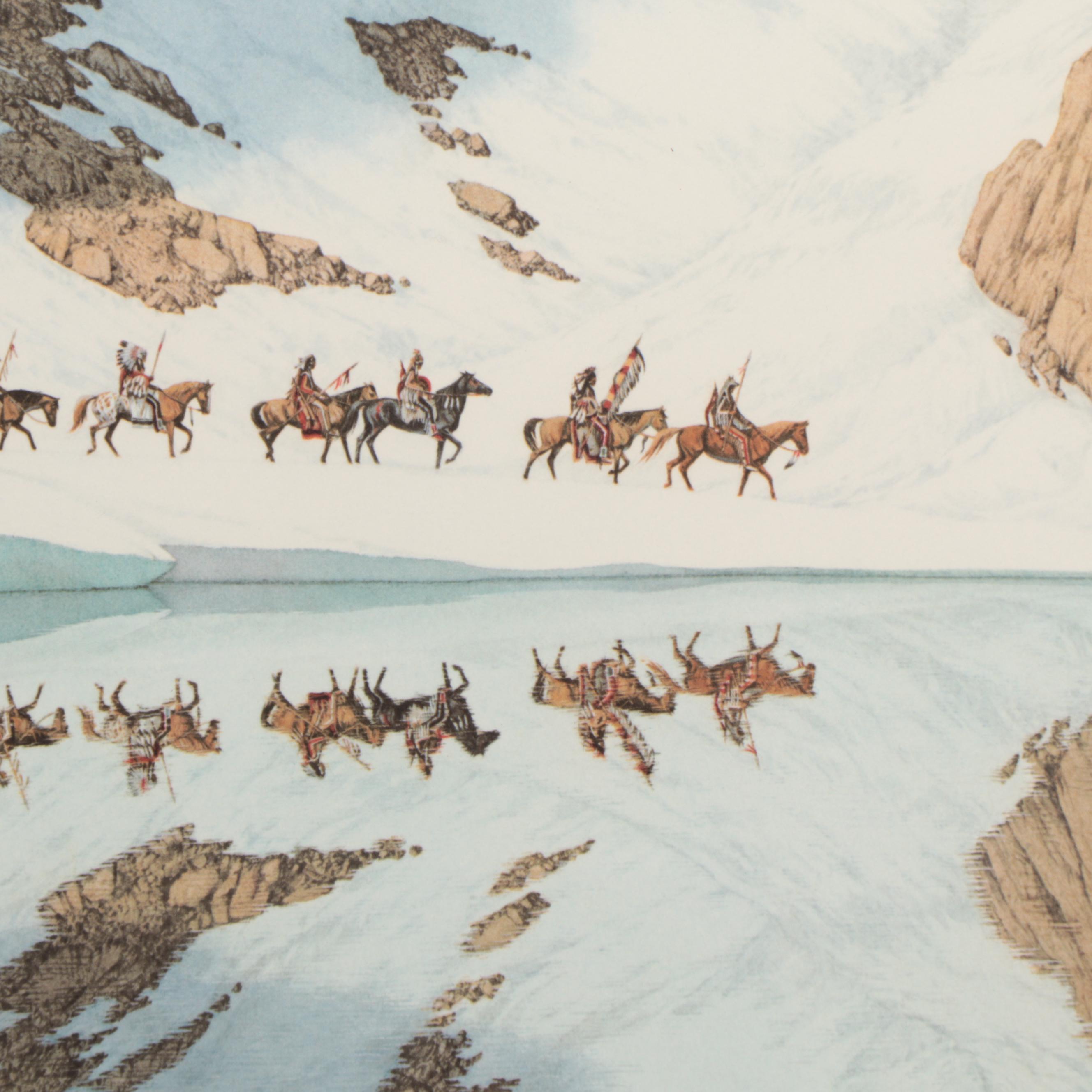 Bev Doolittle Offset Lithograph "Season of the Eagle," Late 20th ...