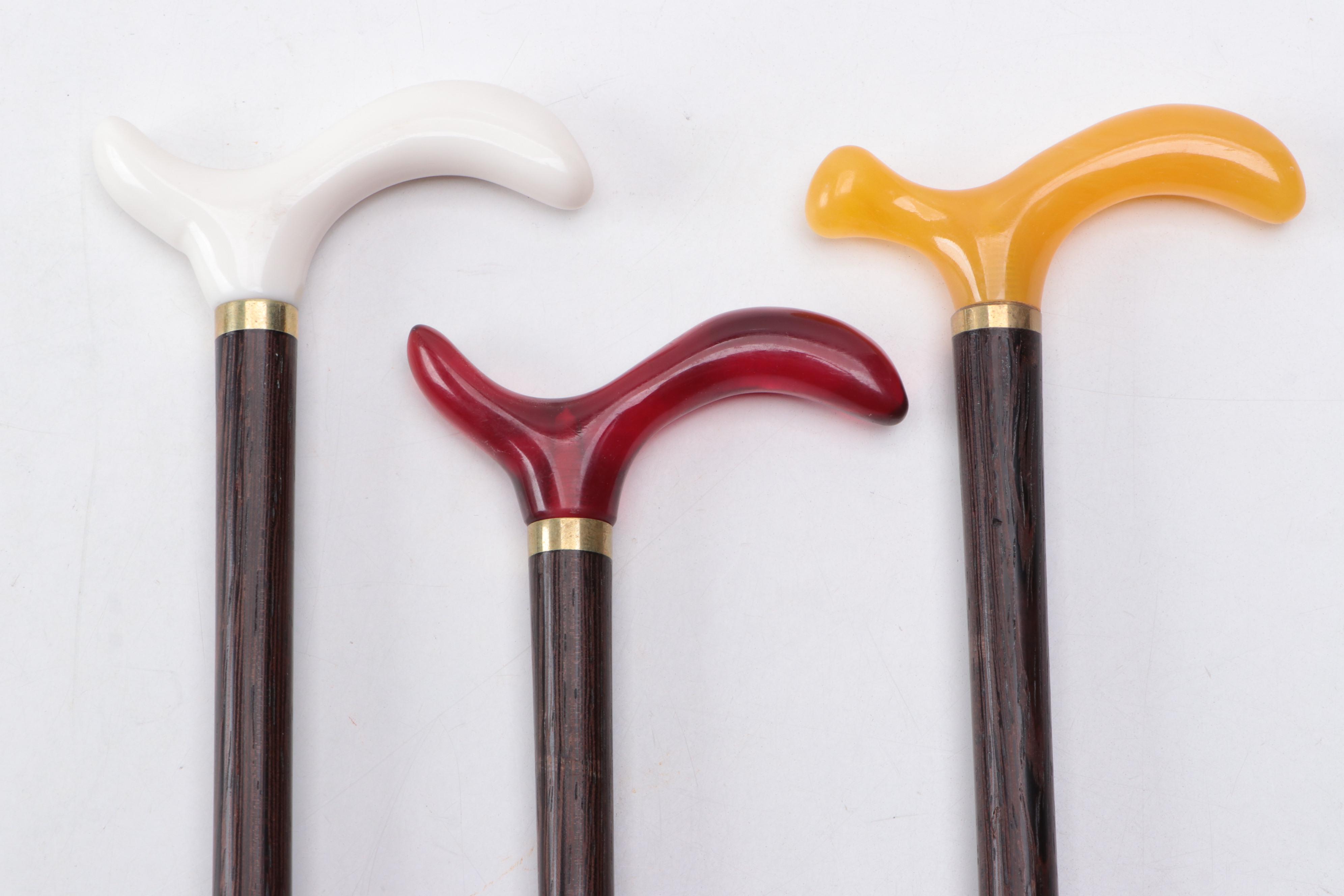 Derby Acrylic Handled Wooden Canes | EBTH