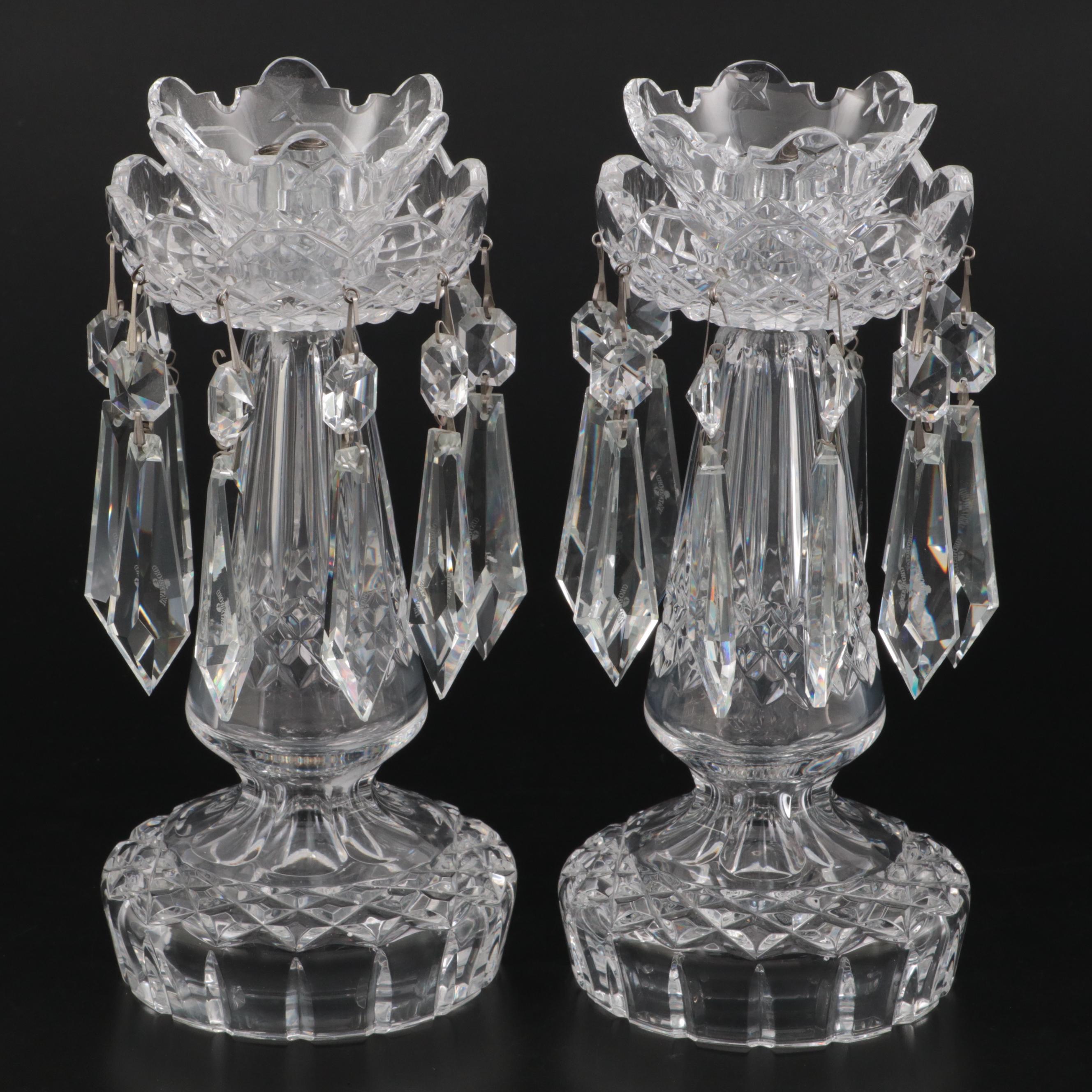 Waterford Crystal "Prestige Collection" Candlesticks with Bobeches and ...