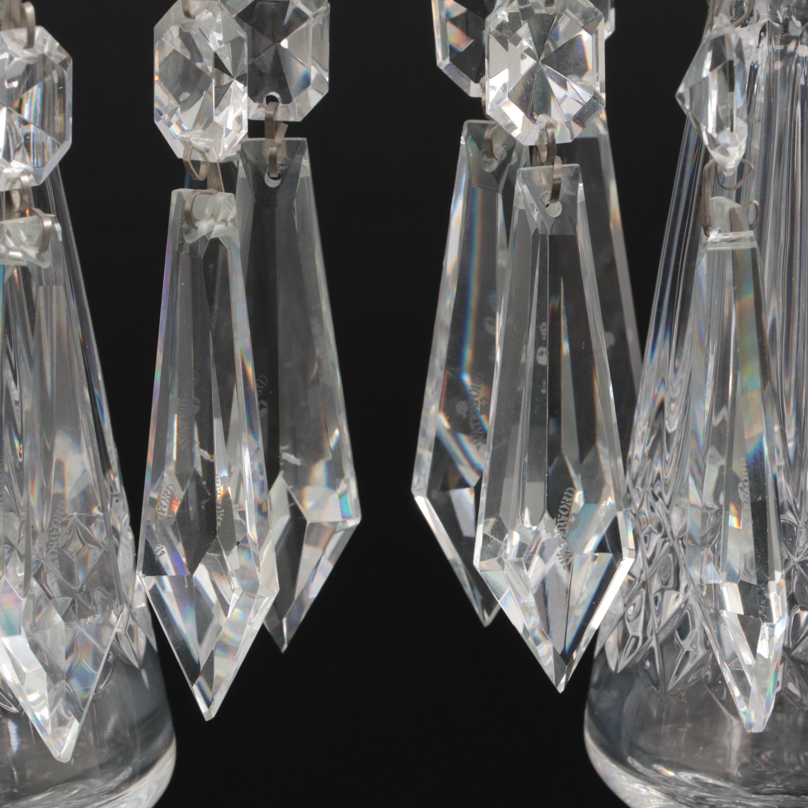 Waterford Crystal "Prestige Collection" Candlesticks with Bobeches and ...