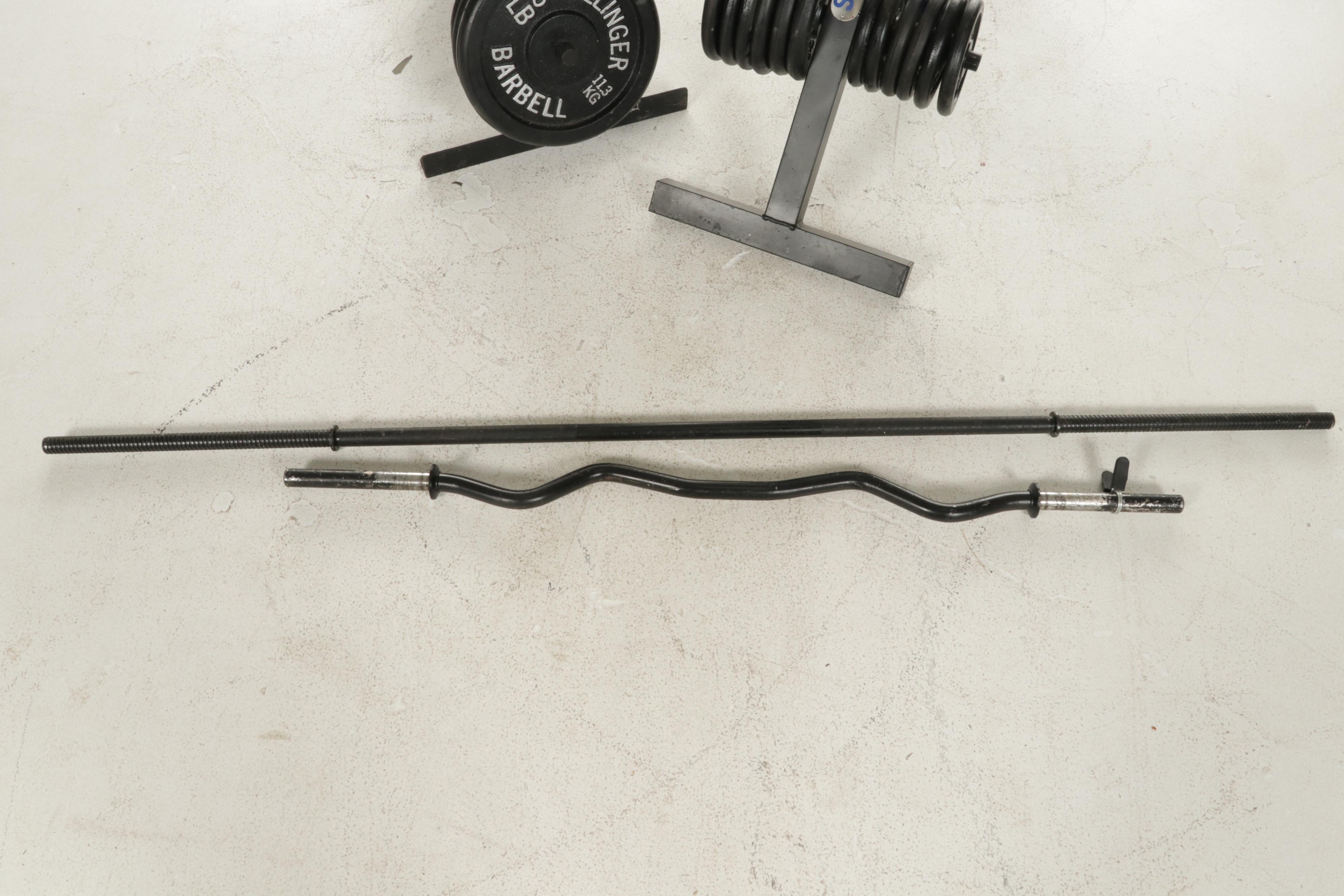 Schisler Iron Weight Trees, Bollinger Weight Plates With Curl and ...