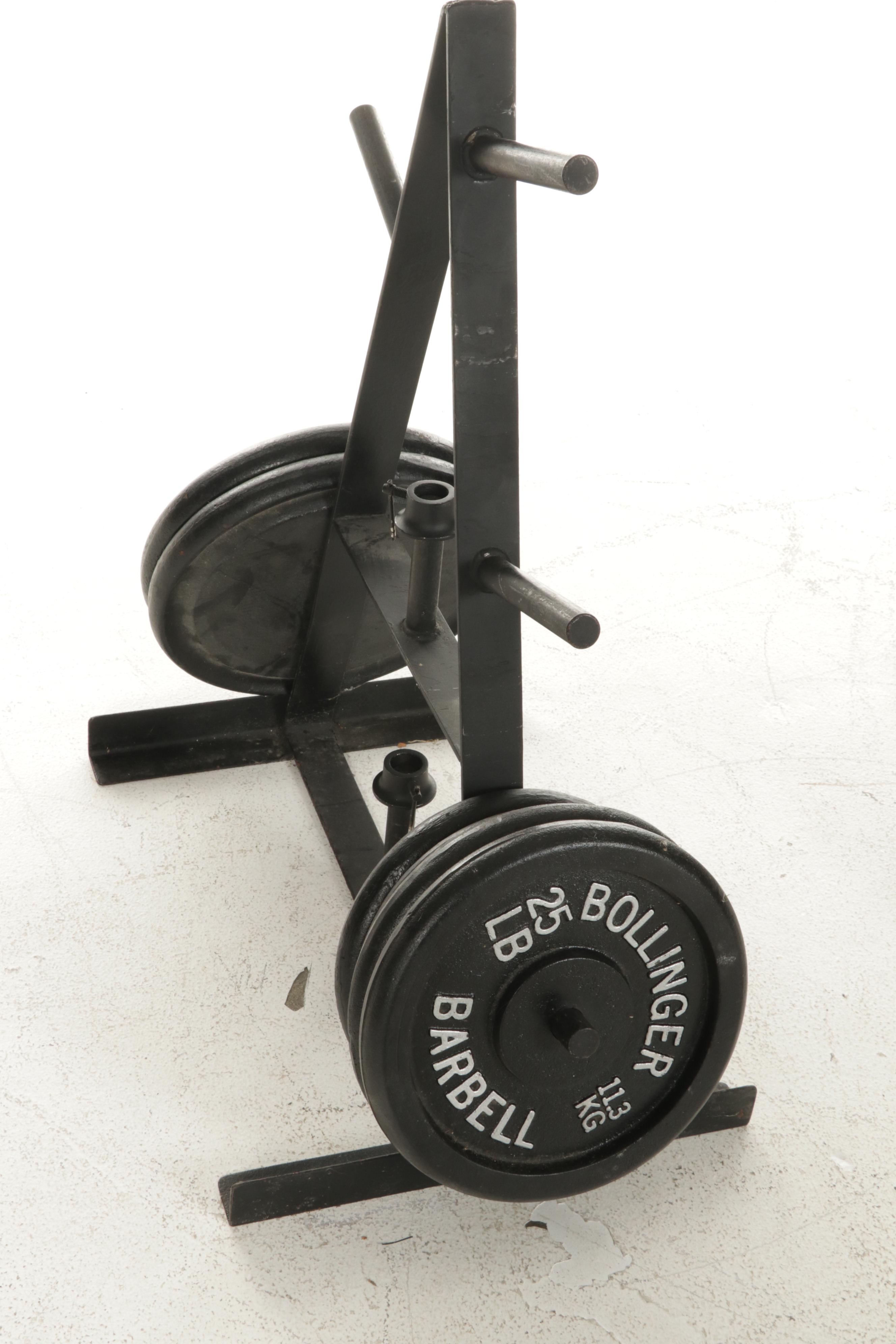 Schisler Iron Weight Trees, Bollinger Weight Plates With Curl and ...