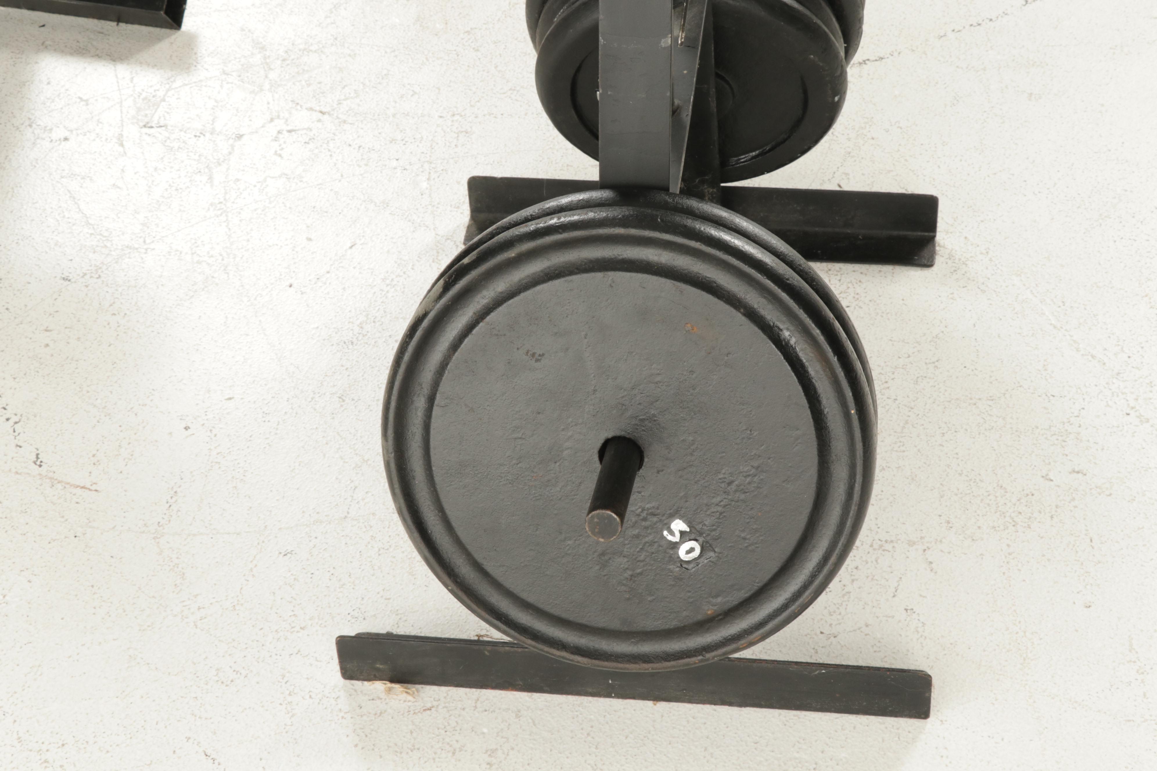 Schisler Iron Weight Trees, Bollinger Weight Plates With Curl and ...