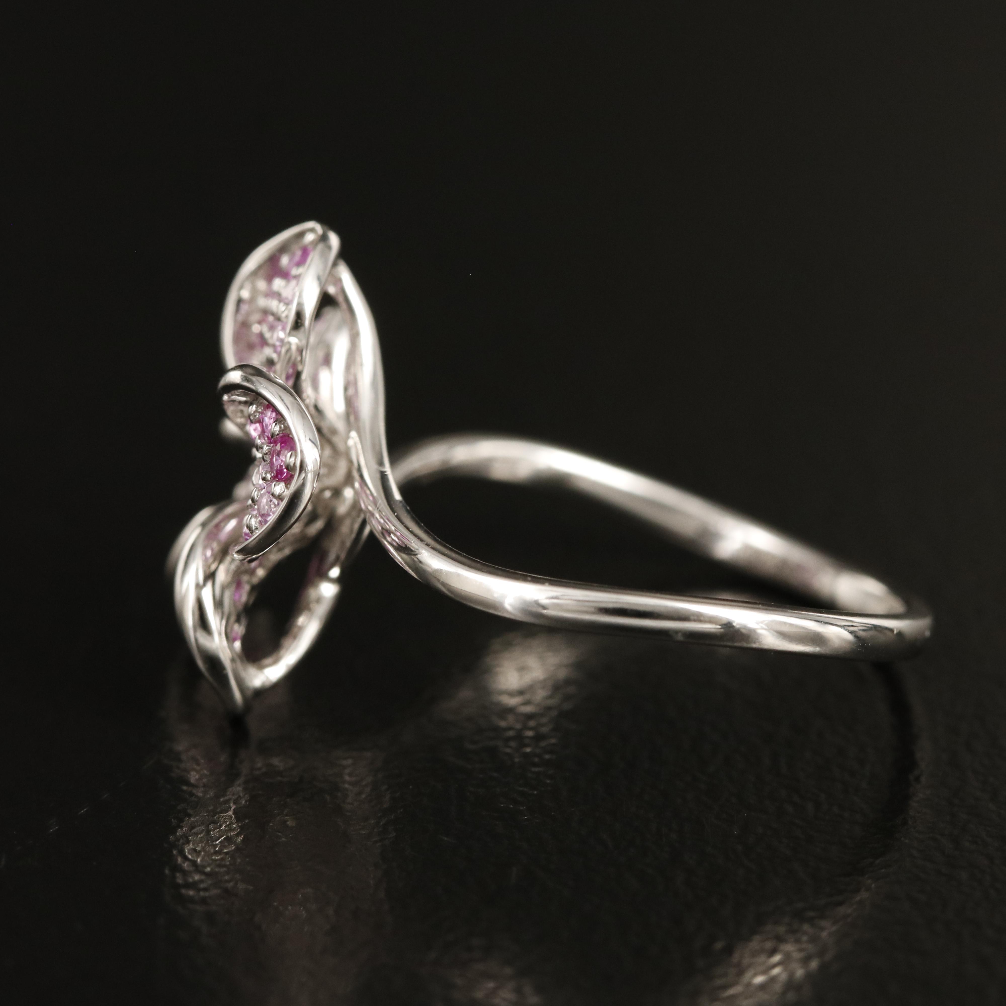 EFFY 14K Pavé Diamond, Sapphire and Ruby Flower Ring | EBTH