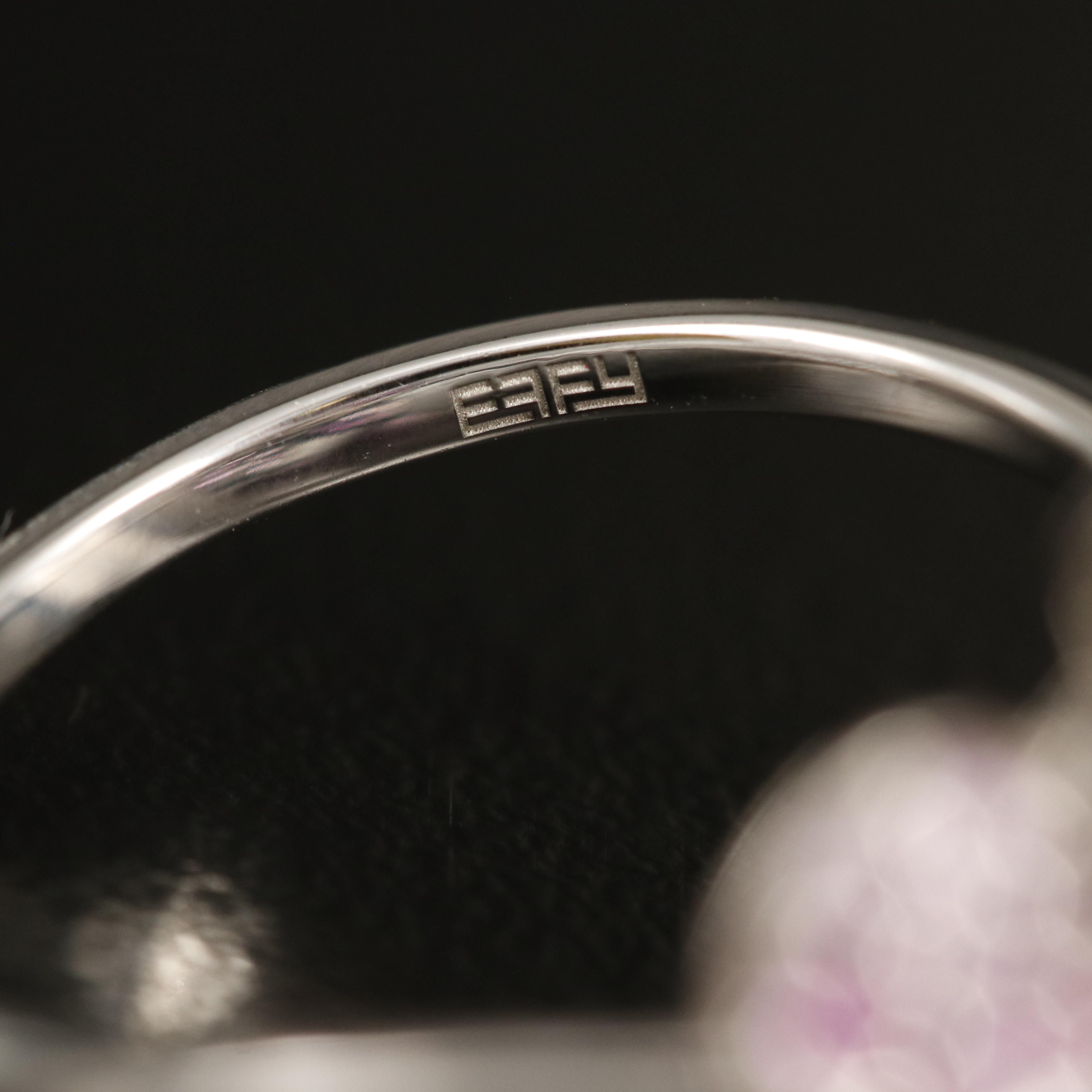 EFFY 14K Pavé Diamond, Sapphire and Ruby Flower Ring | EBTH