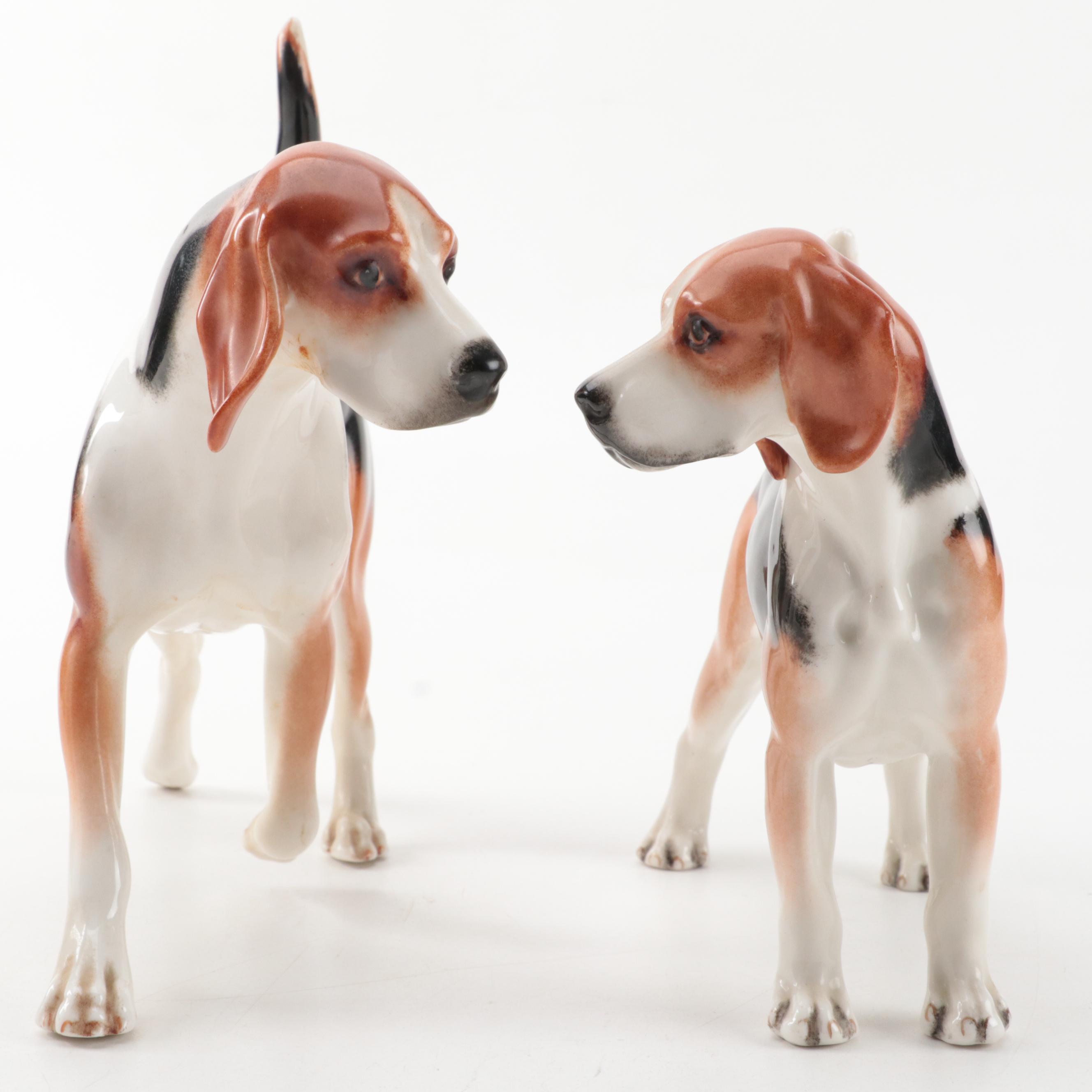 Boehm Porcelain Foxhound Figures, Mid-20th Century | EBTH