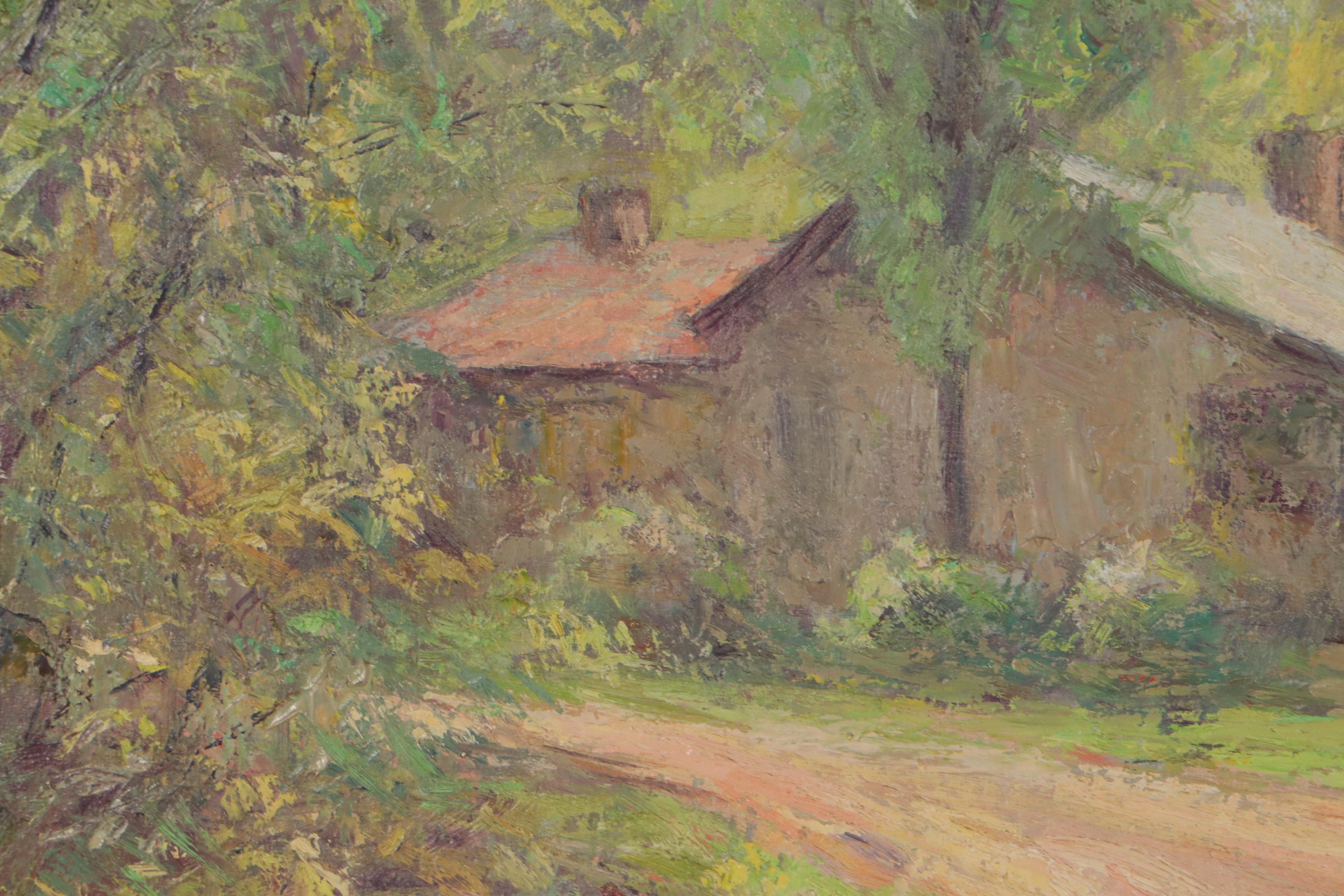 Adolph Robert Shulz Double-Sided Landscape Oil Painting, Mid-20th ...