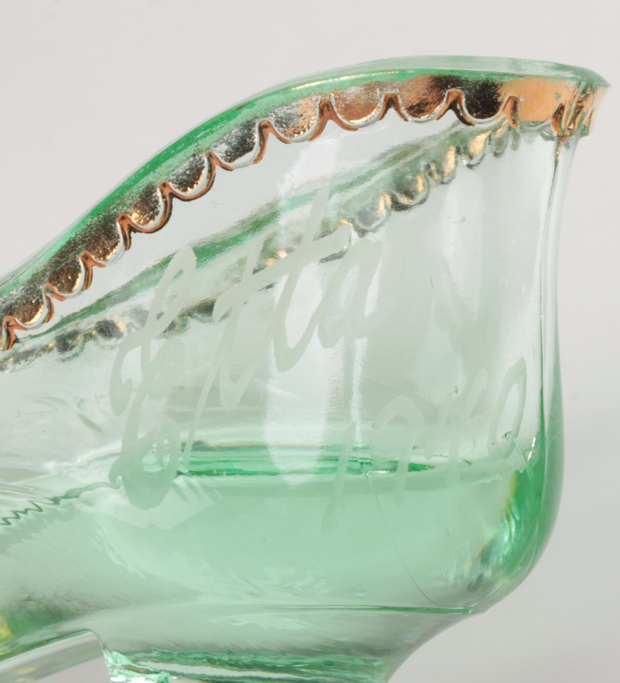 Porcelaine de Pairs and Other Pressed Glass and Ceramic Shoes, 20th ...