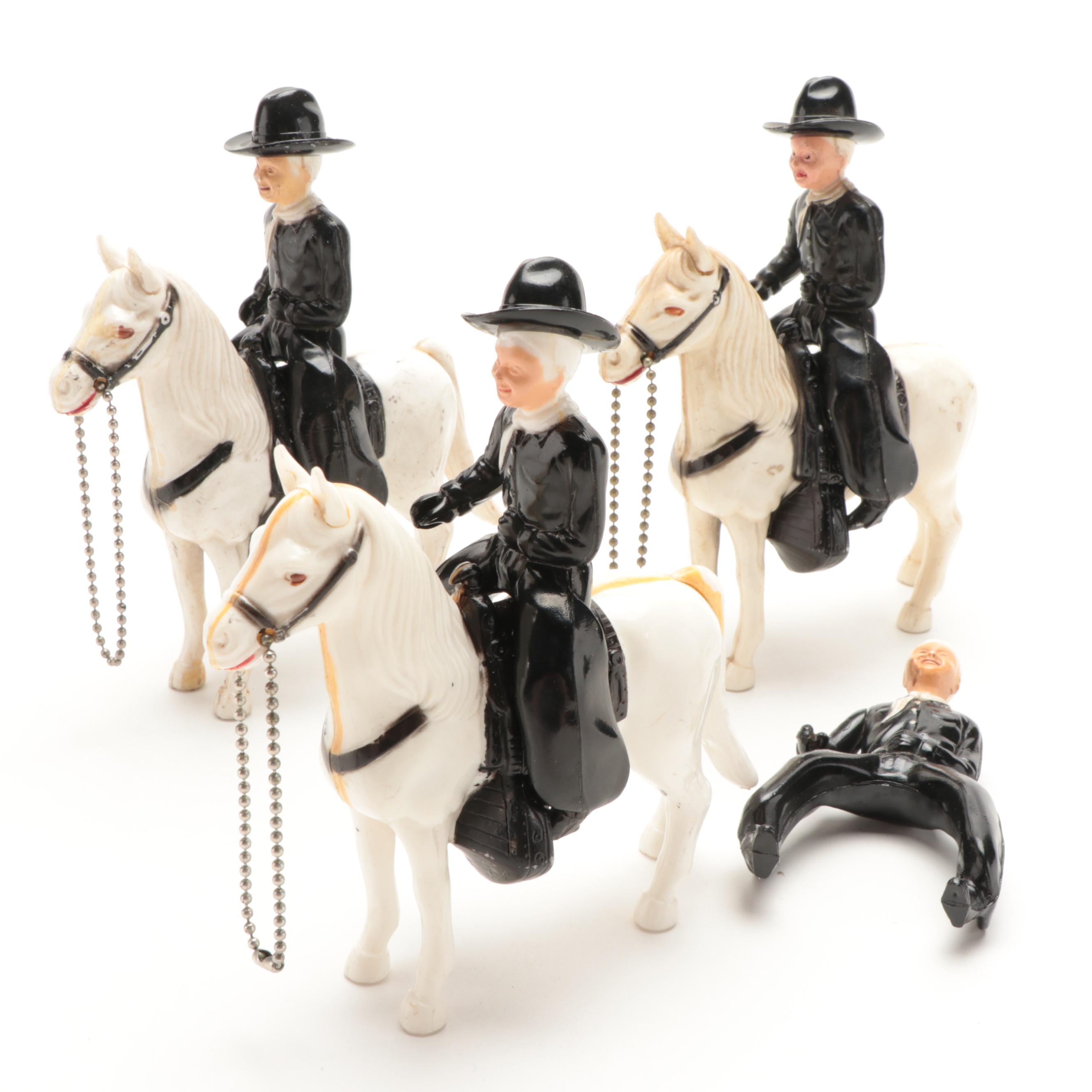 Ideal Toys Hopalong Cassidy Horse Topper Figurines, 1950s | EBTH