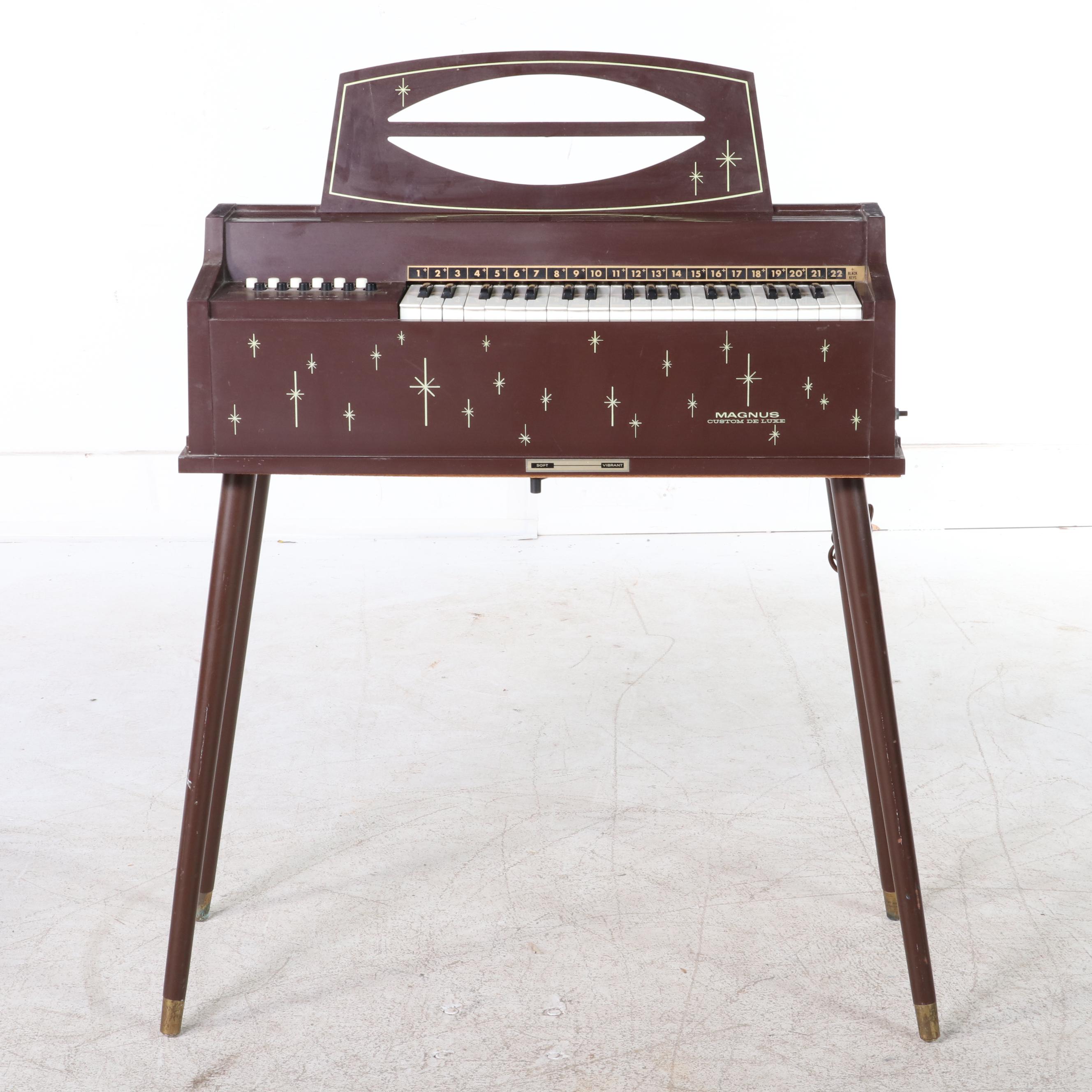 Magnus Custom De Luxe Electronic Chord Organ with Bench, 1950s | EBTH