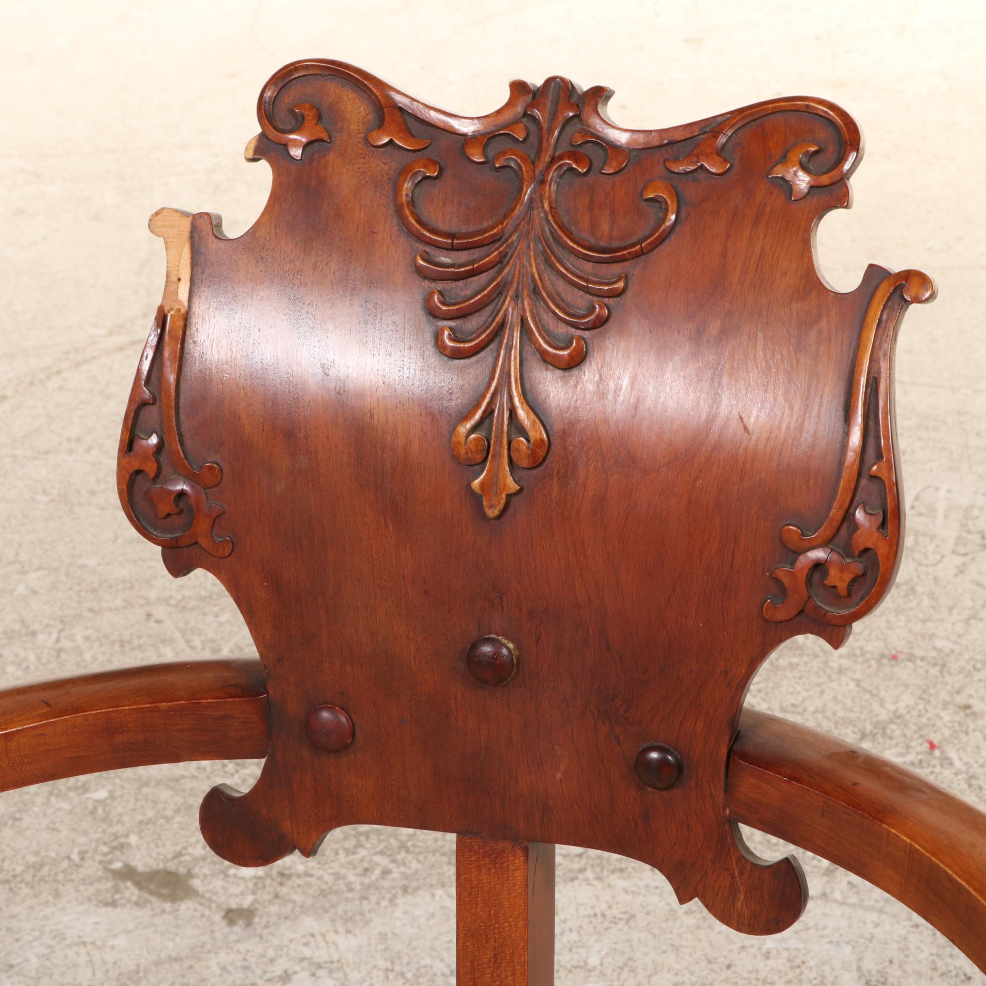 Late Victorian Cherrywood Roundabout Chair, circa 1900 | EBTH