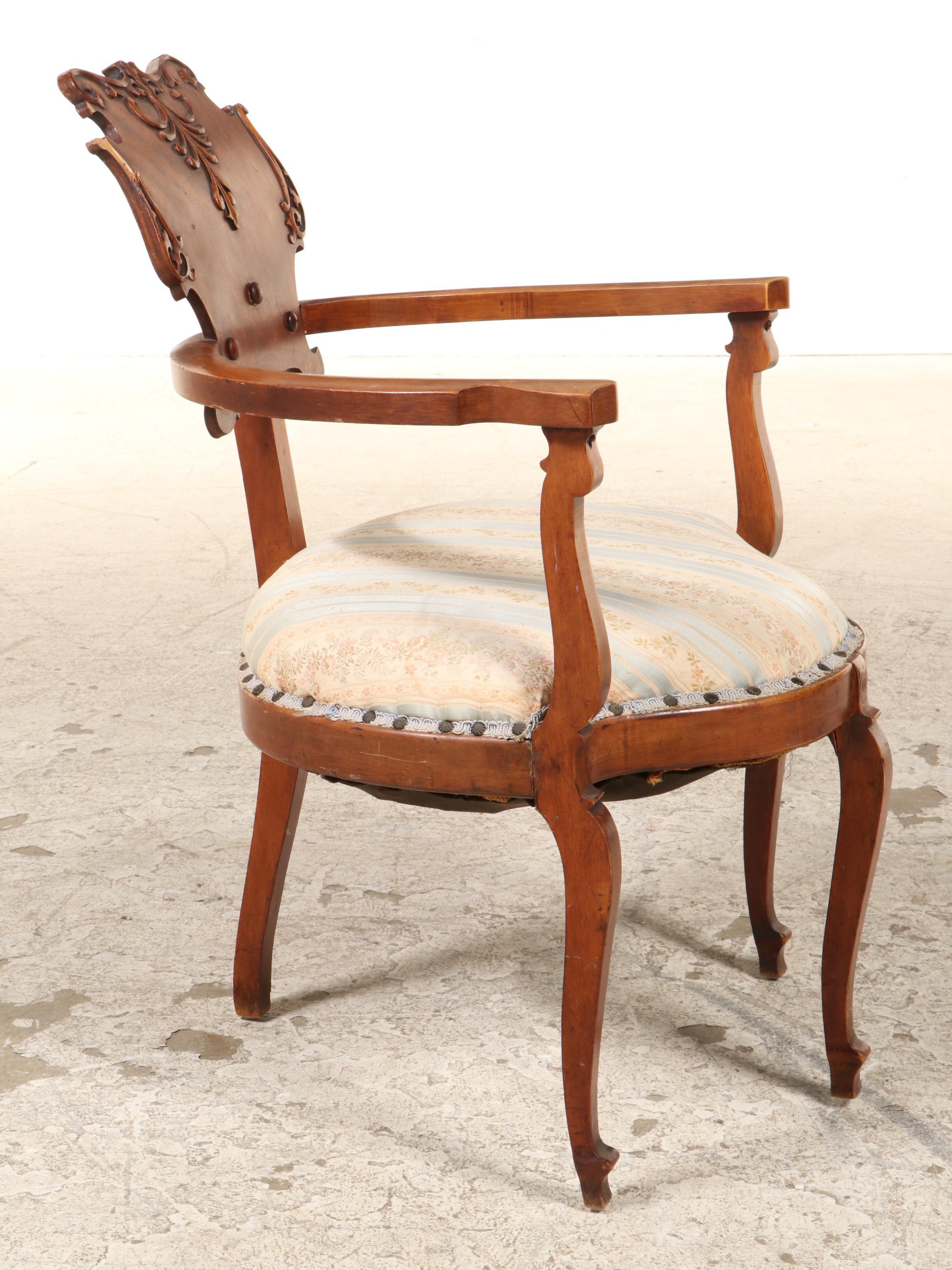 Late Victorian Cherrywood Roundabout Chair, circa 1900 | EBTH