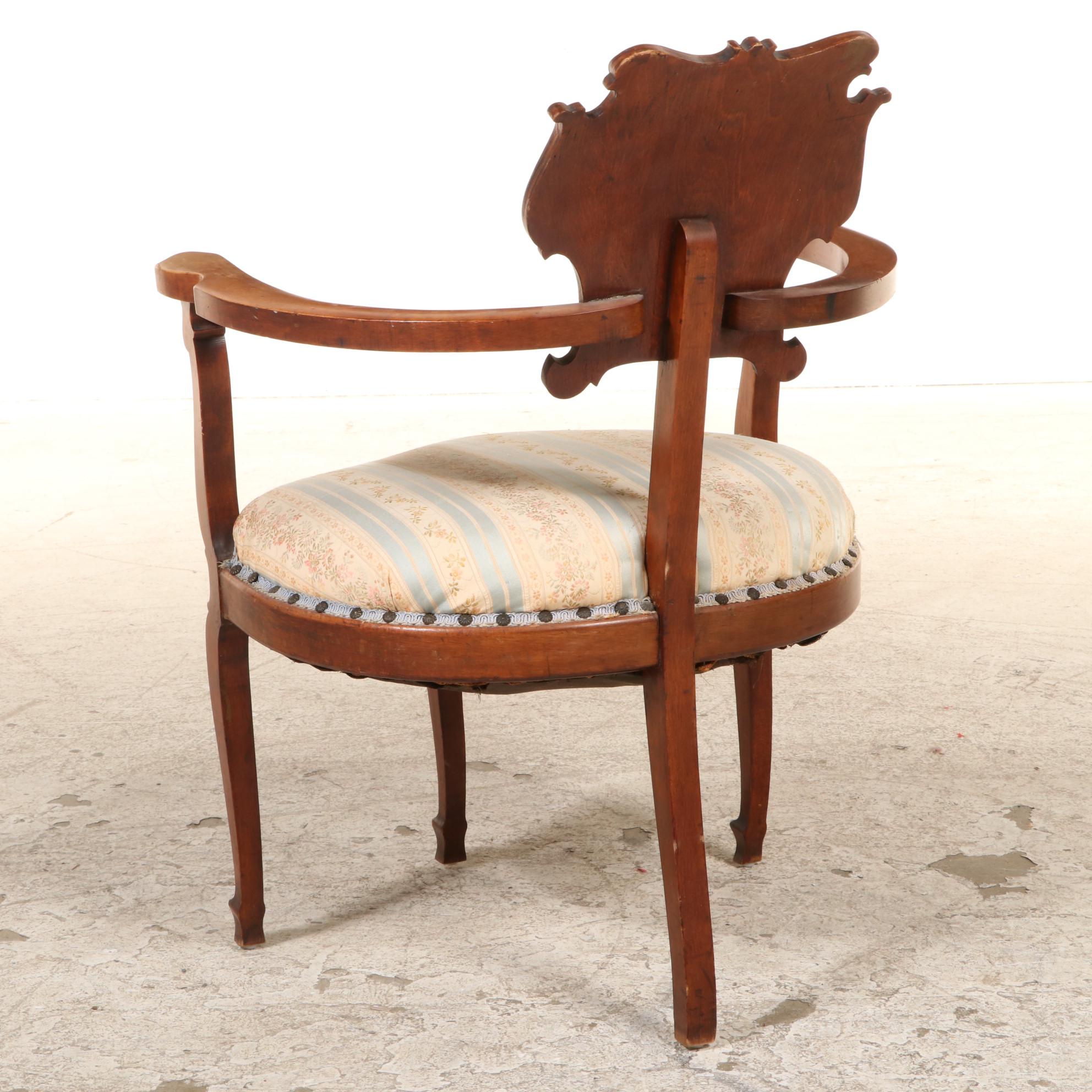 Late Victorian Cherrywood Roundabout Chair, circa 1900 | EBTH